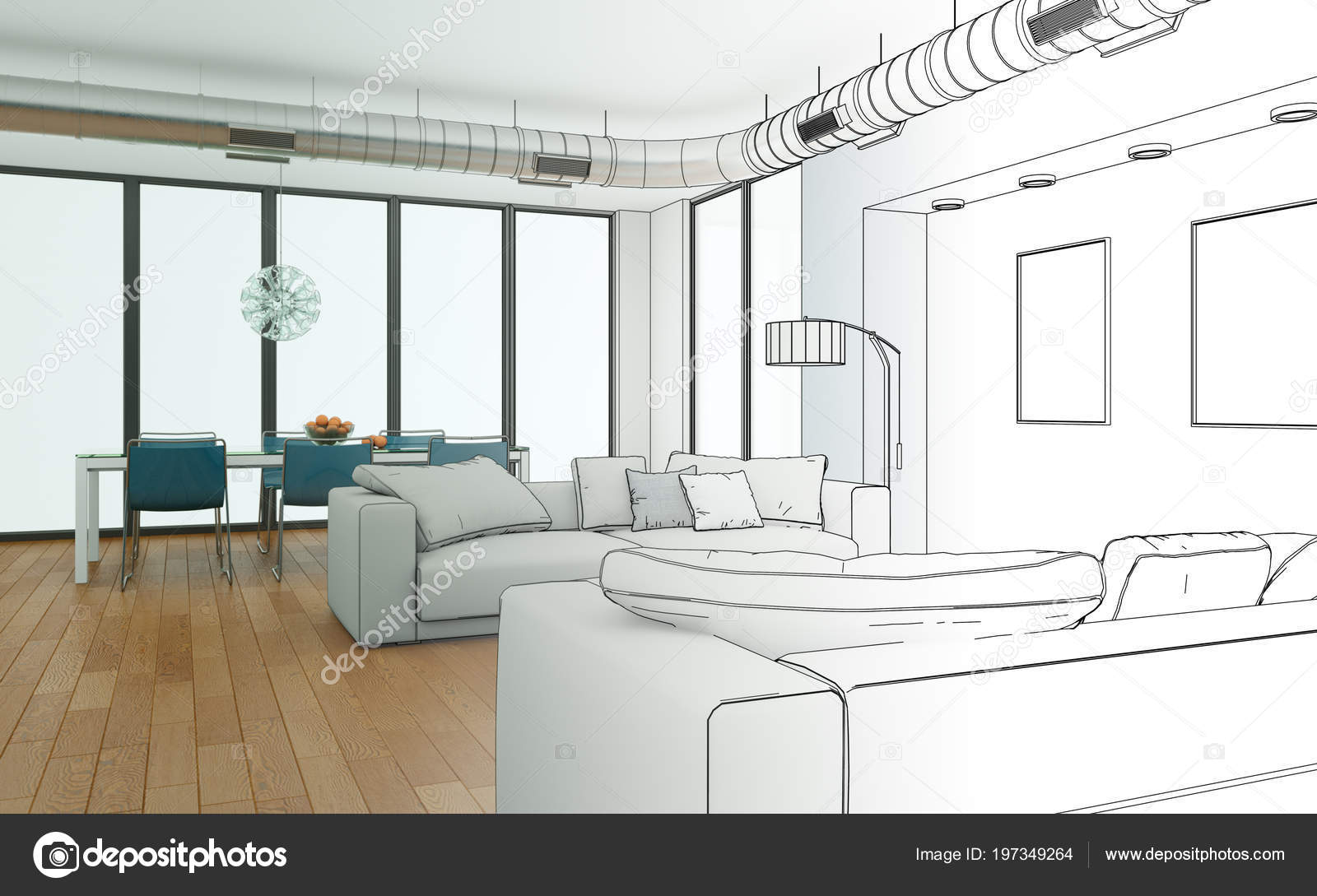 Gradation Design In A Room