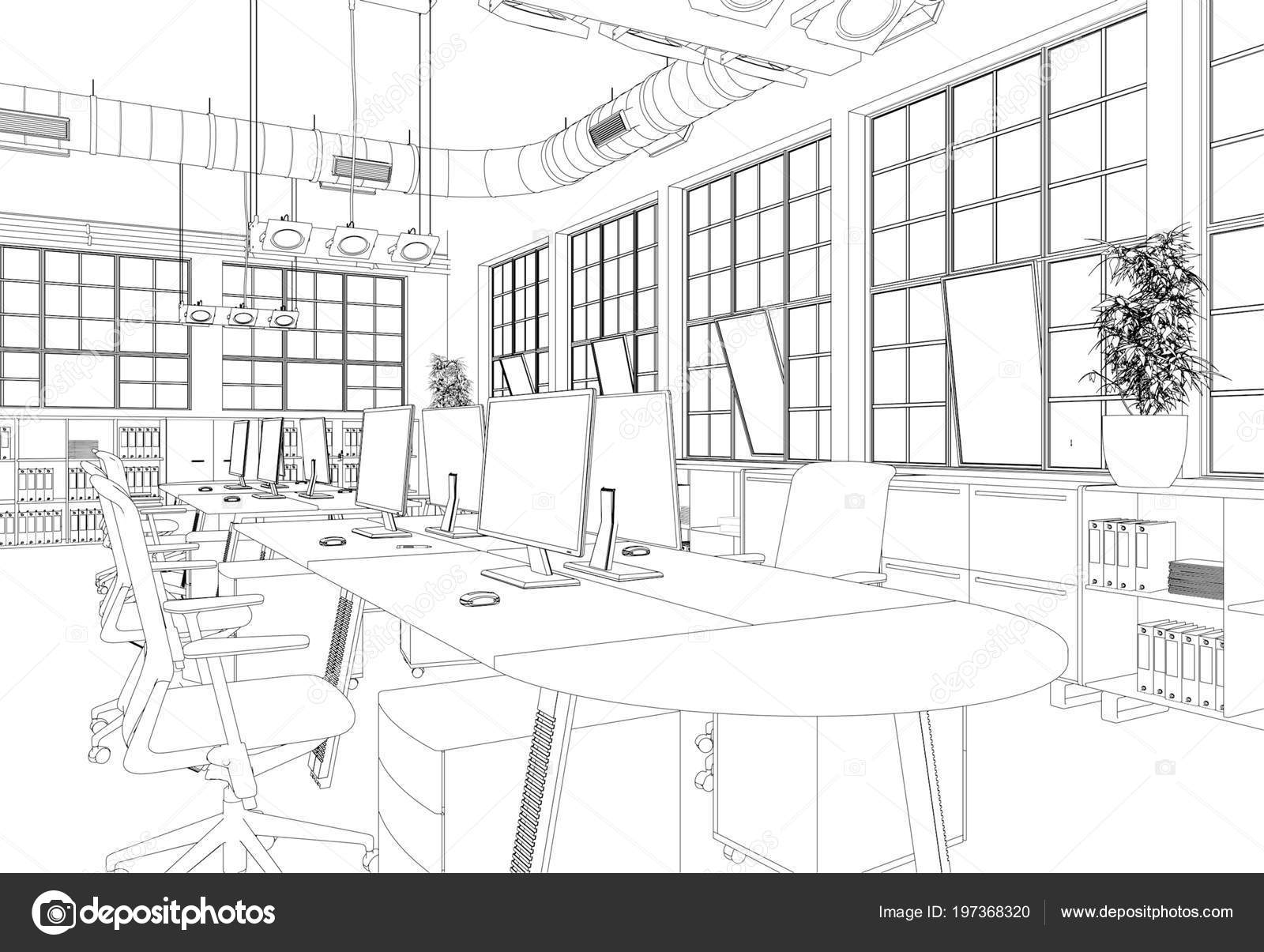 Interior Design Office Sketches