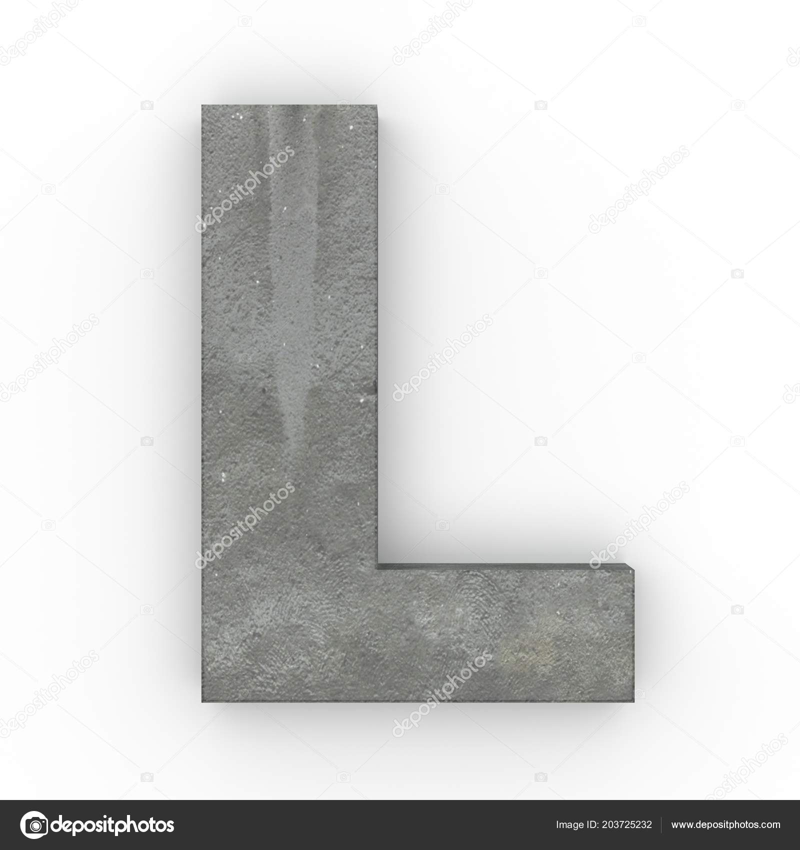 Concrete letter L isolated on white background — Stock Photo © virtua73 ...
