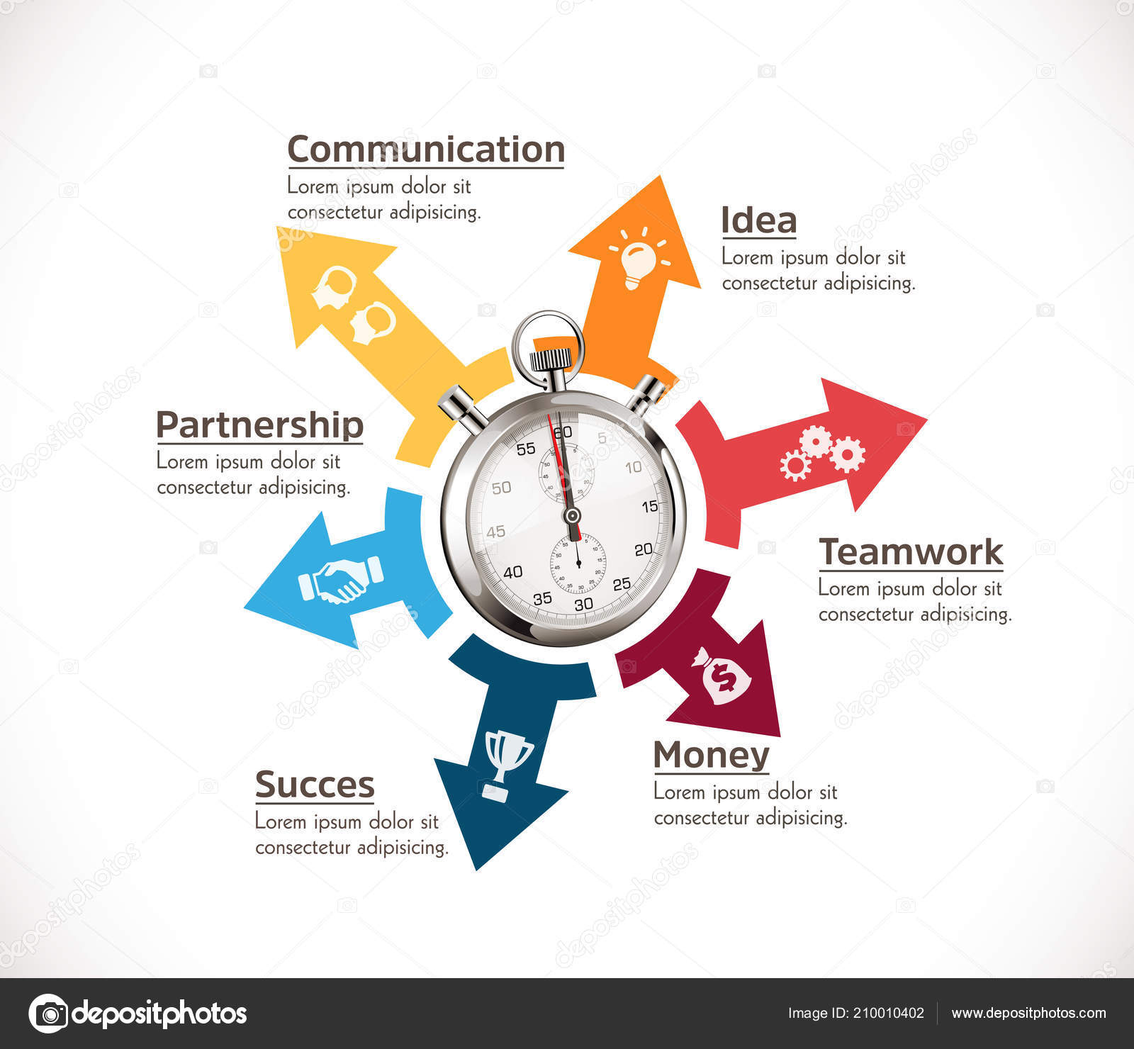 Stopwatch Perspective View Time Concept Stock Vector by ©kosecki 210010402