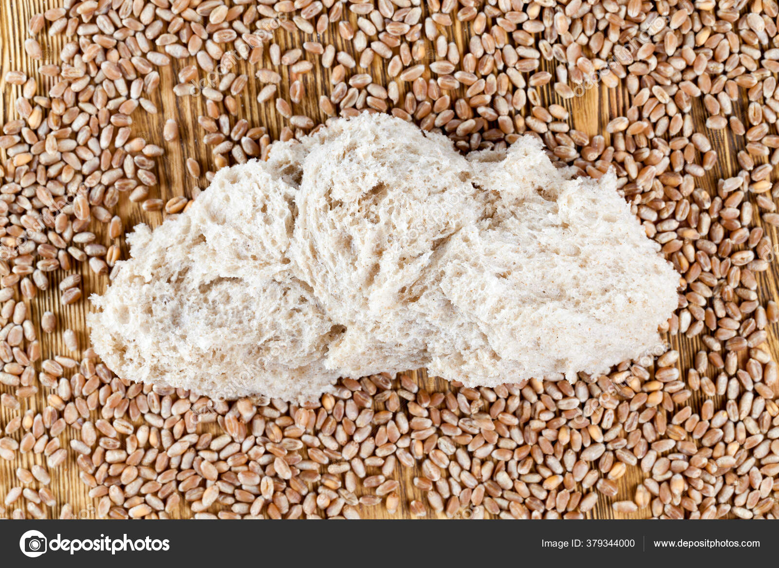 Part Pulp Wheat Loaf Bread Torn Crust Lying Together Whole — Stock ...