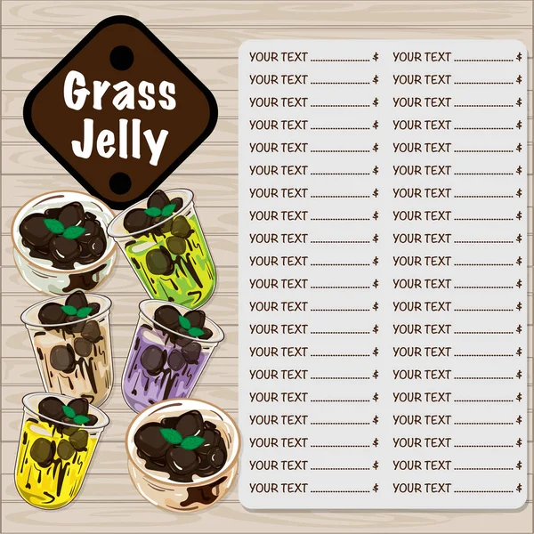 Menu Grass Jelly Graphic Template Stock Vector Image by ©foontntd ...