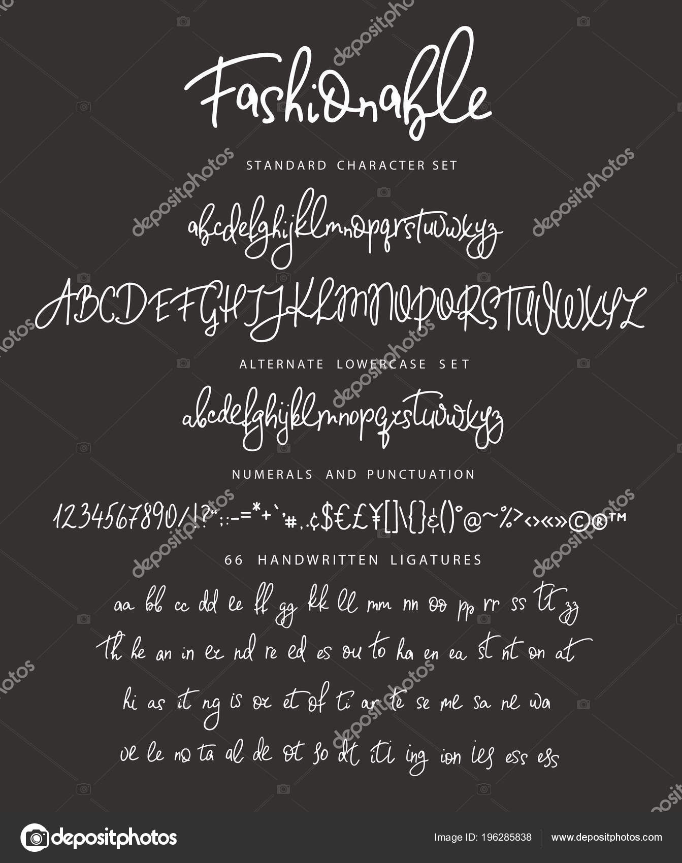 Handrawn vector alphabet. Letter for script font. Stock Vector Image by ...