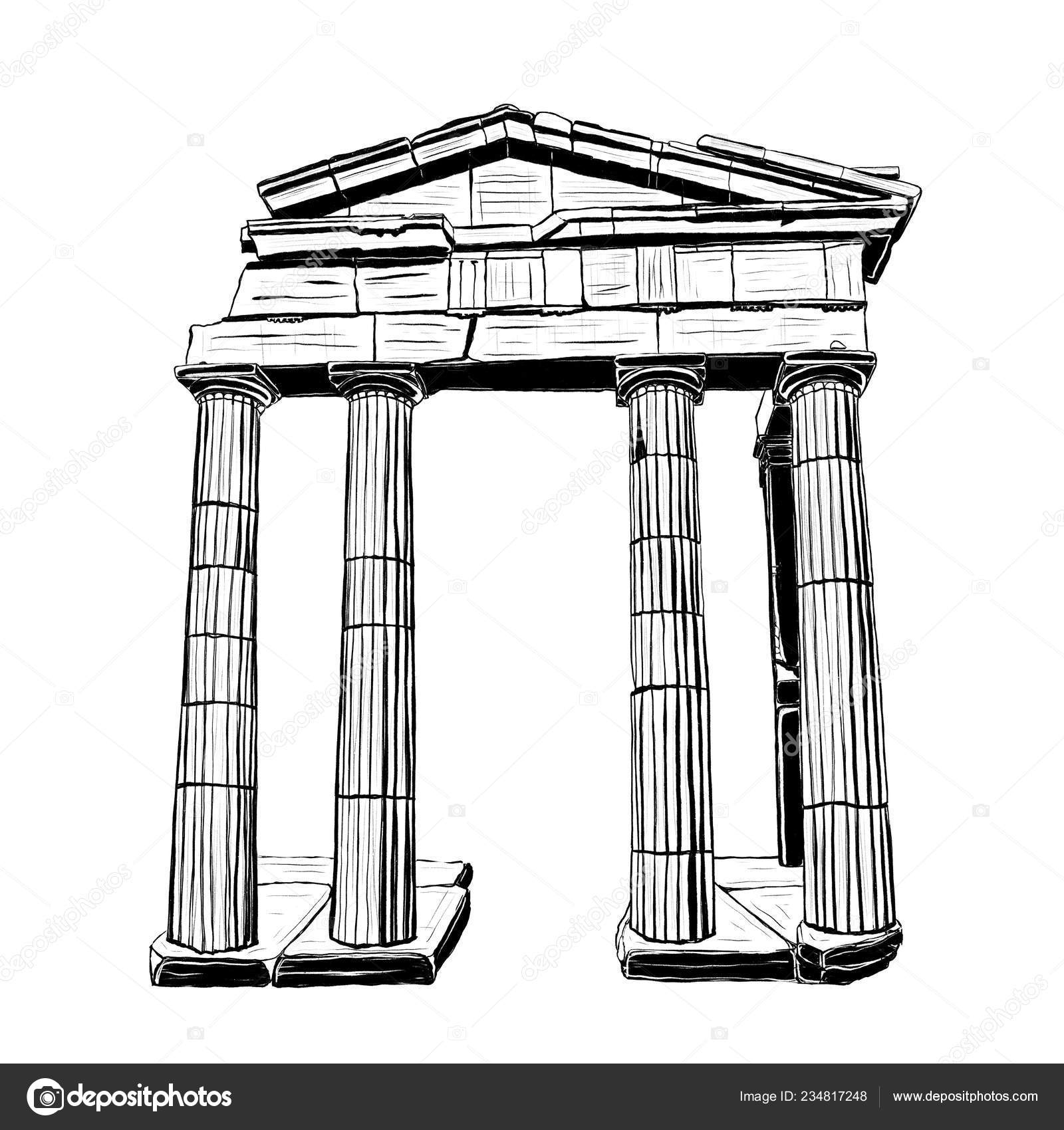 Ancient Greek Agora Illustration