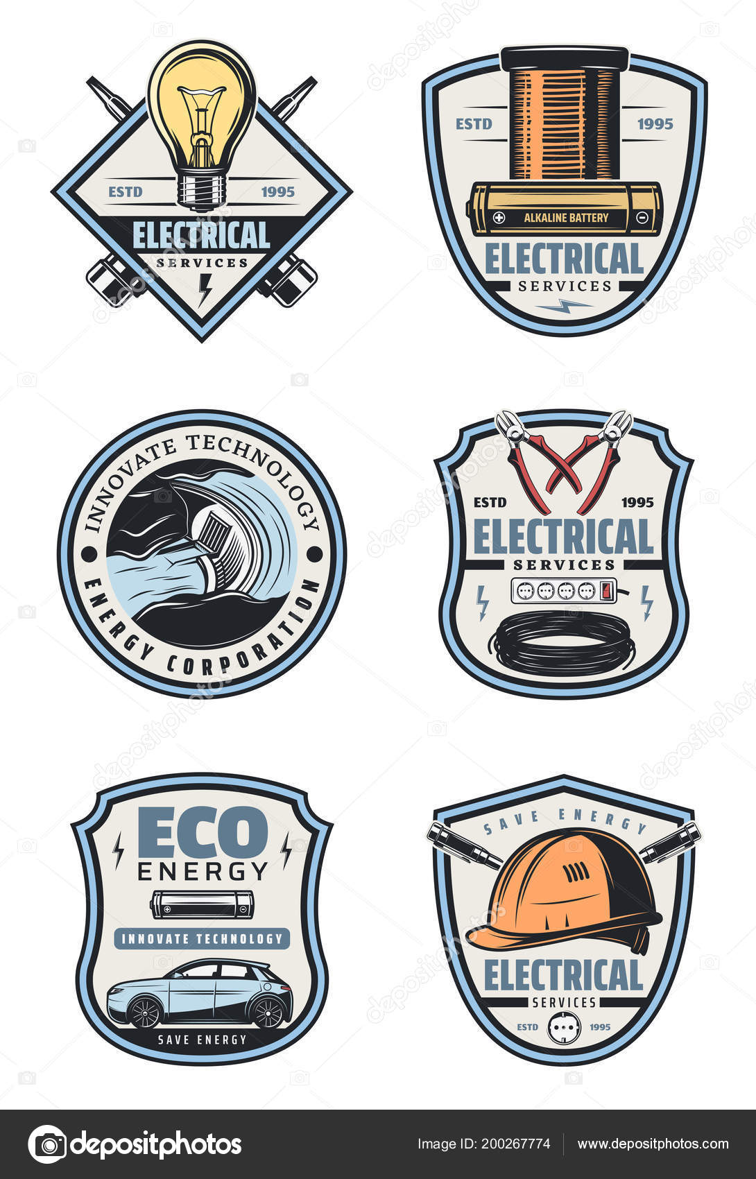 Retro Electric Company Logo