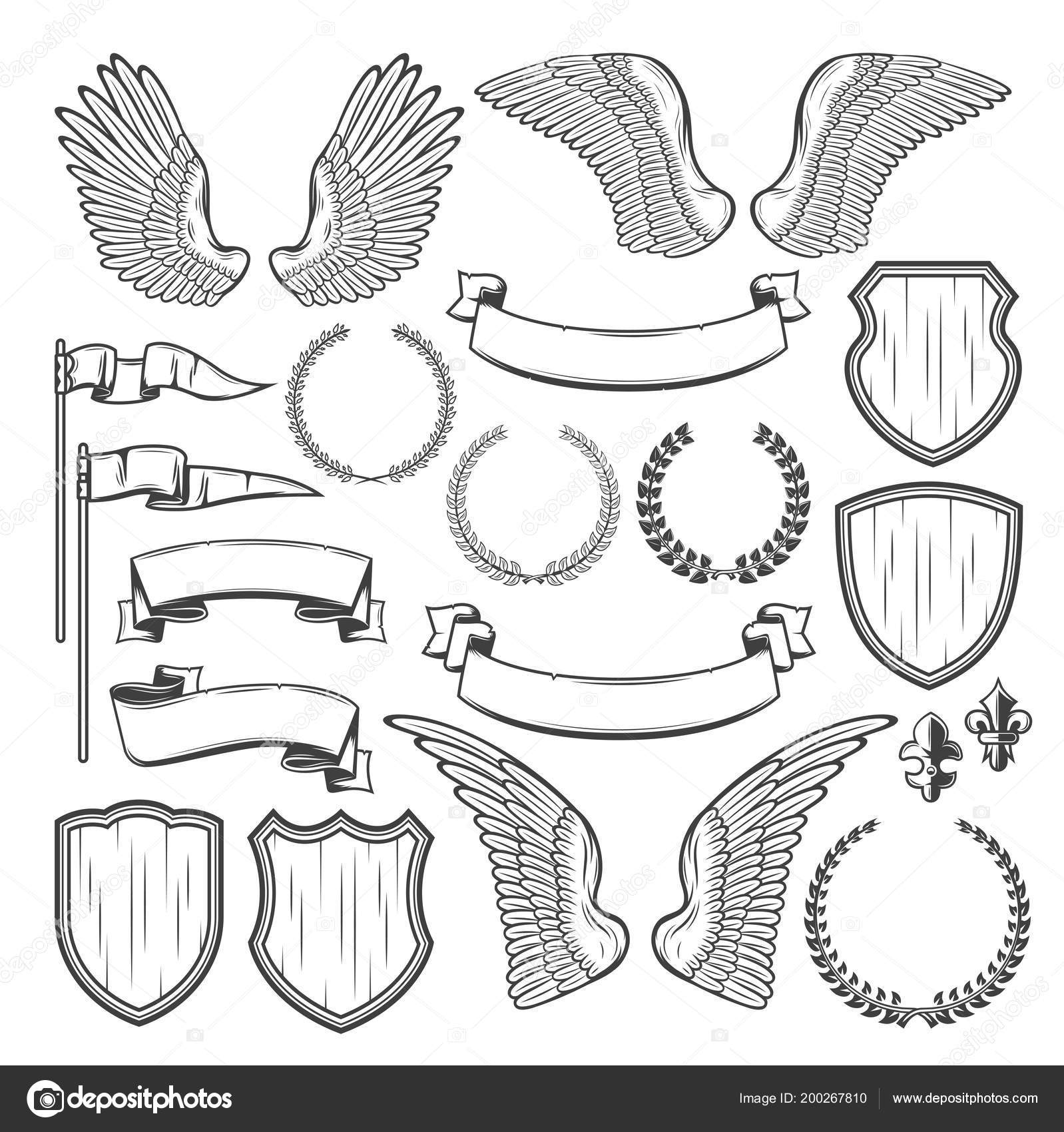 Coat Of Arms Template With Wings