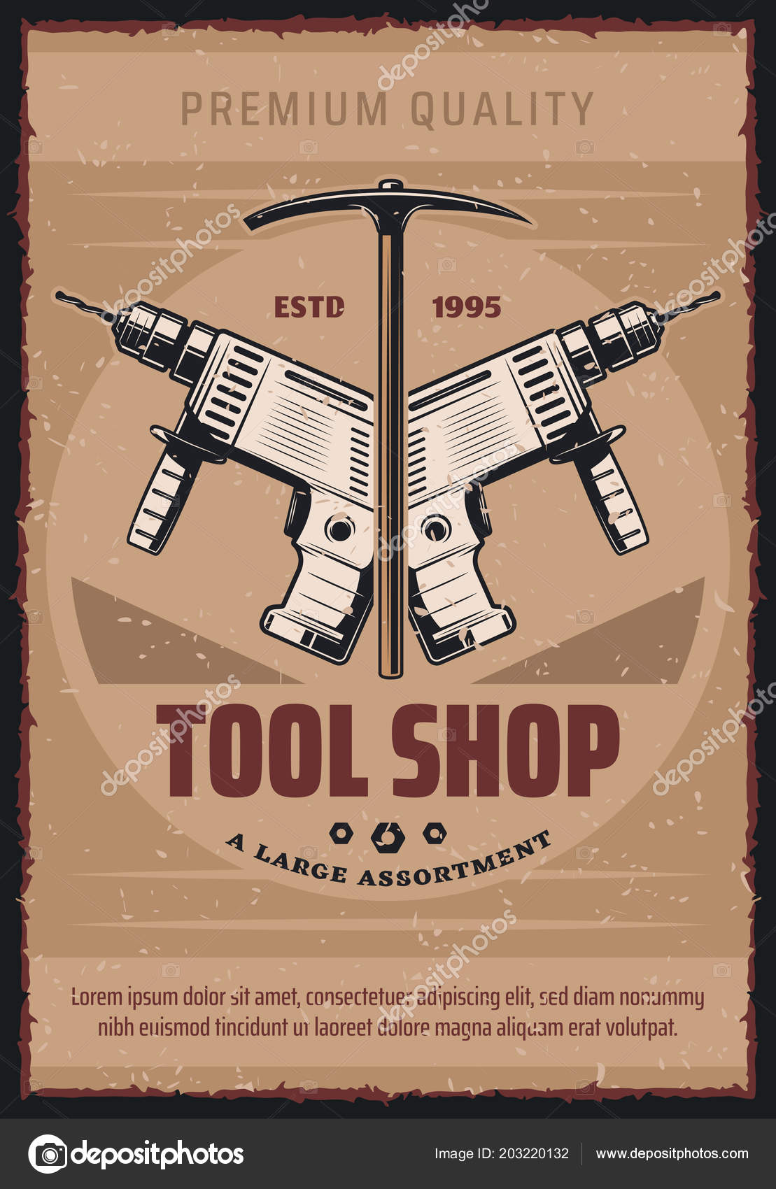 Vector retro poster for tool shop Stock Vector Image by ©Seamartini ...