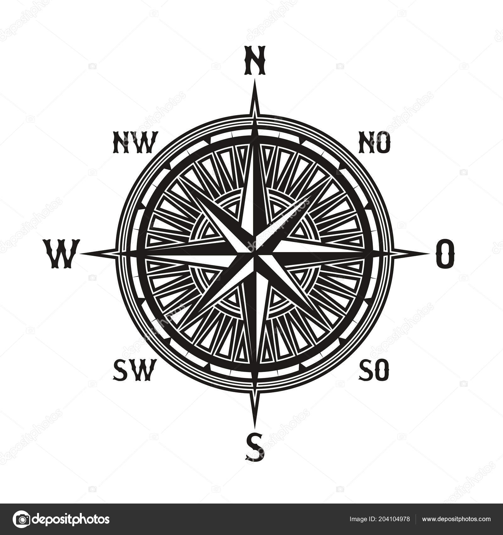 Compass Vector Retro