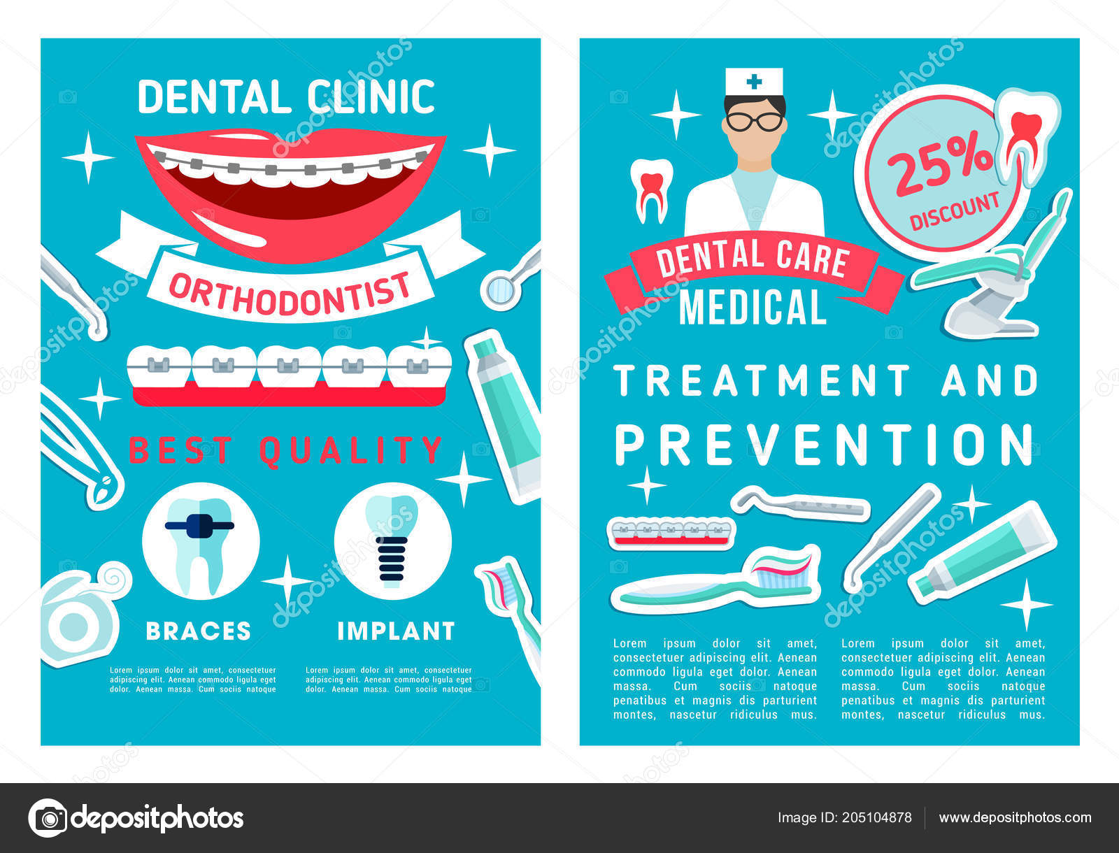 Vector brochure for dentistry medicine Stock Vector by ©Seamartini ...