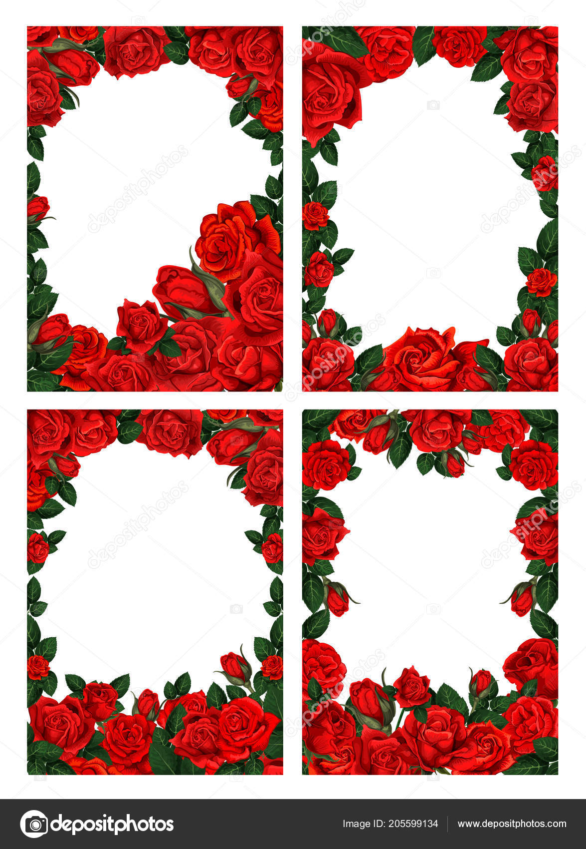 Red Wedding Flower Borders
