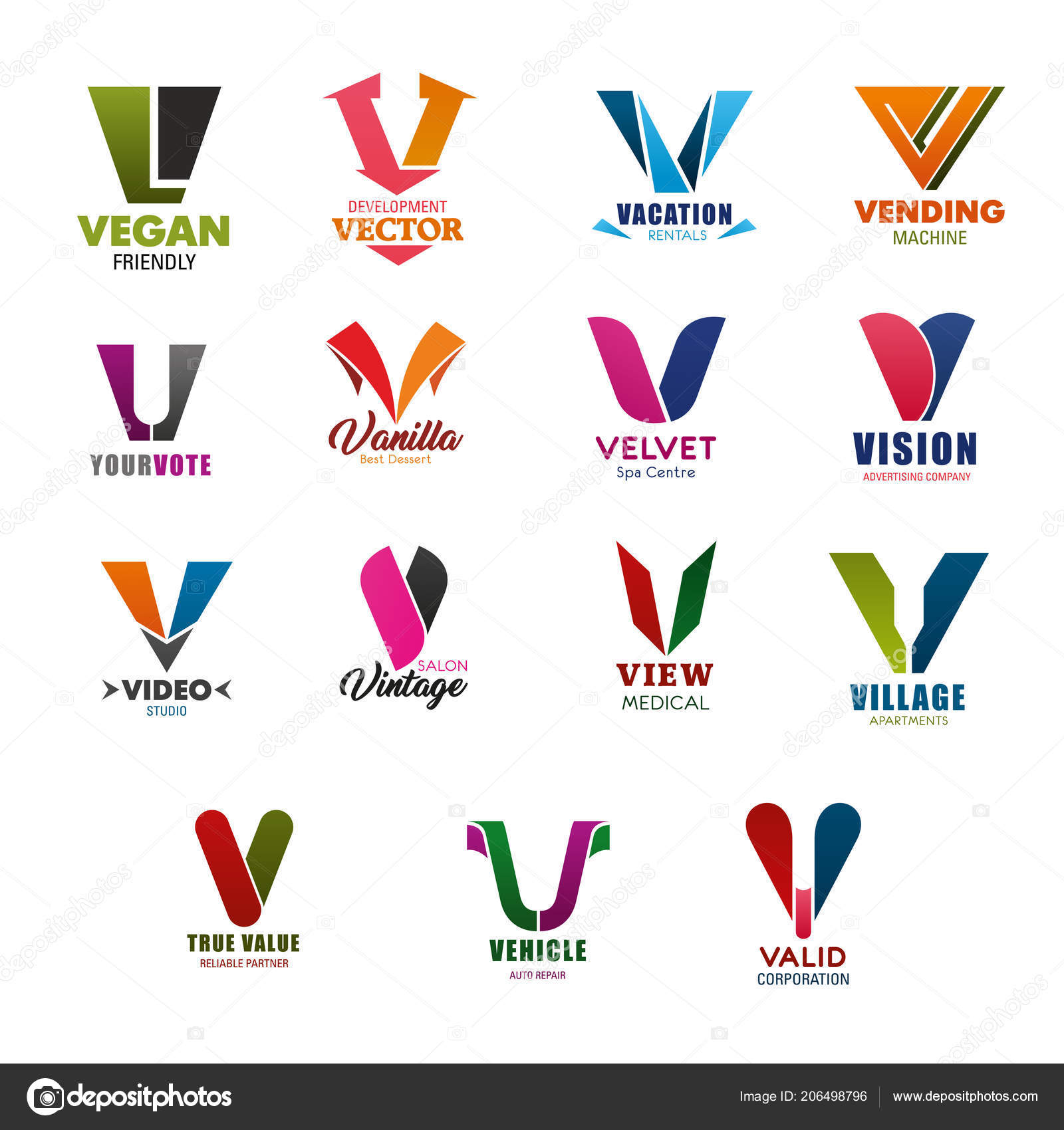 Vector letter V icons and symbols Stock Vector Image by ©Seamartini ...