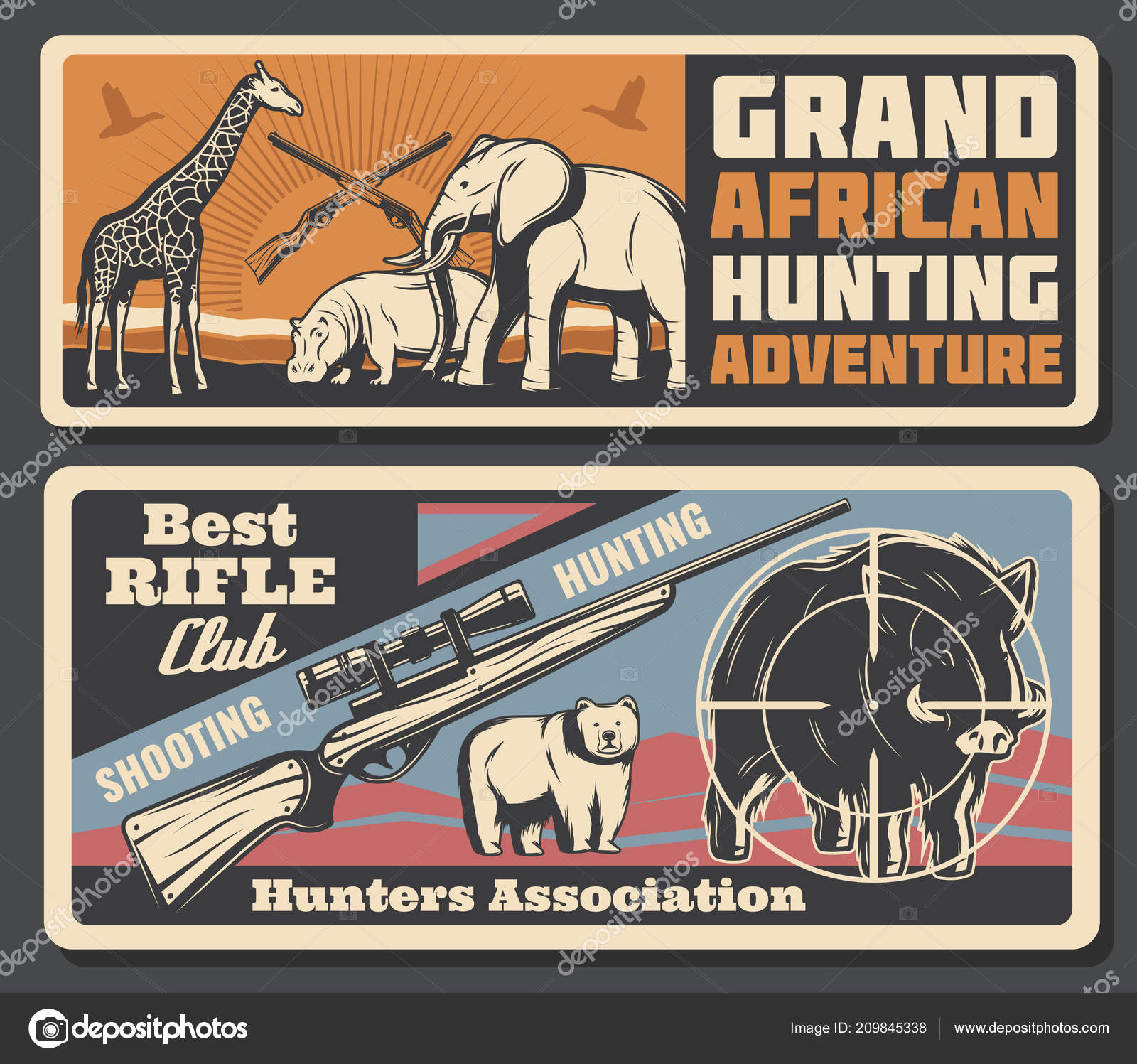 African Safari Hunt Animals