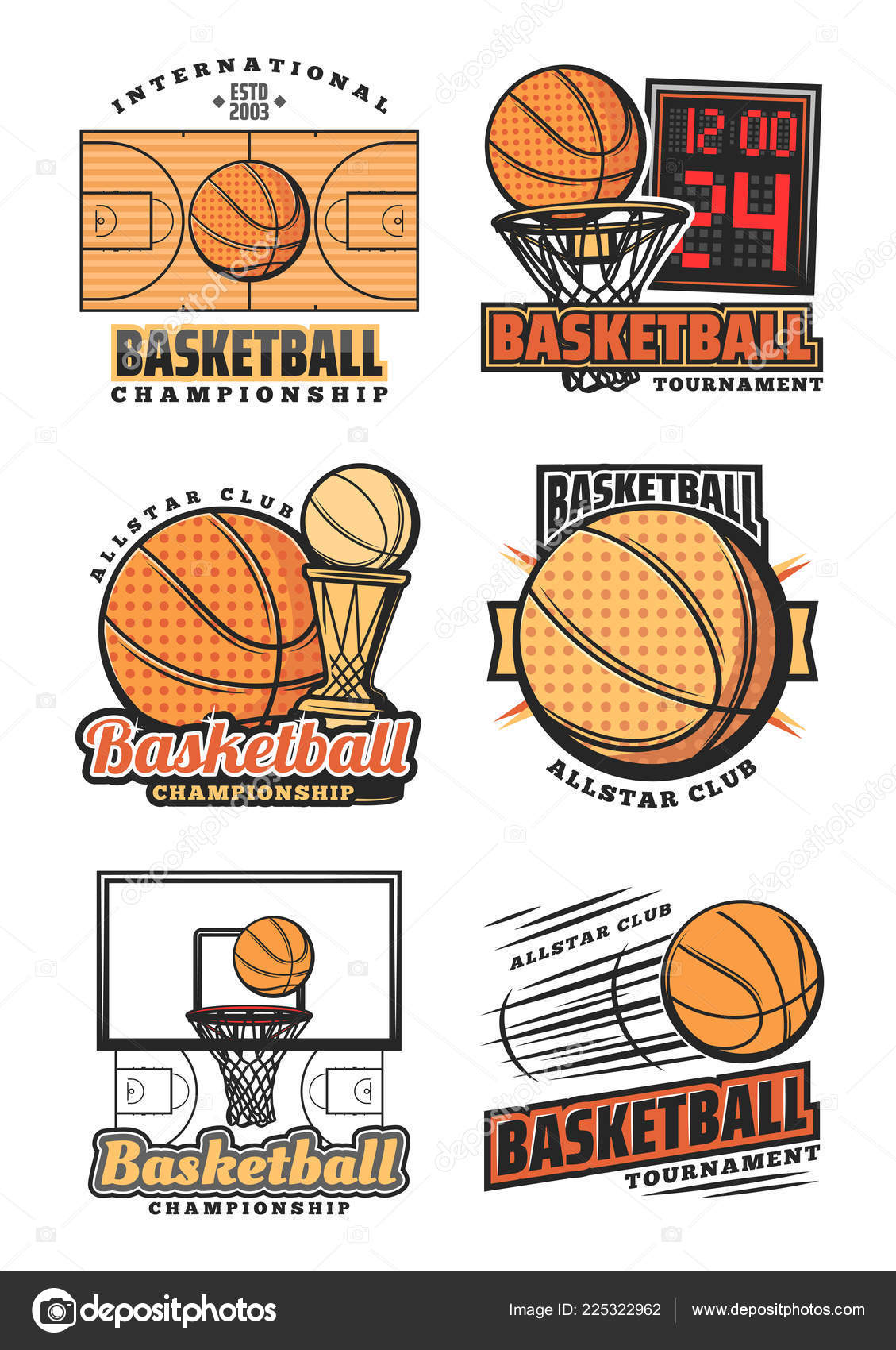 Basketball game, team vector icons Stock Vector Image by ©Seamartini ...