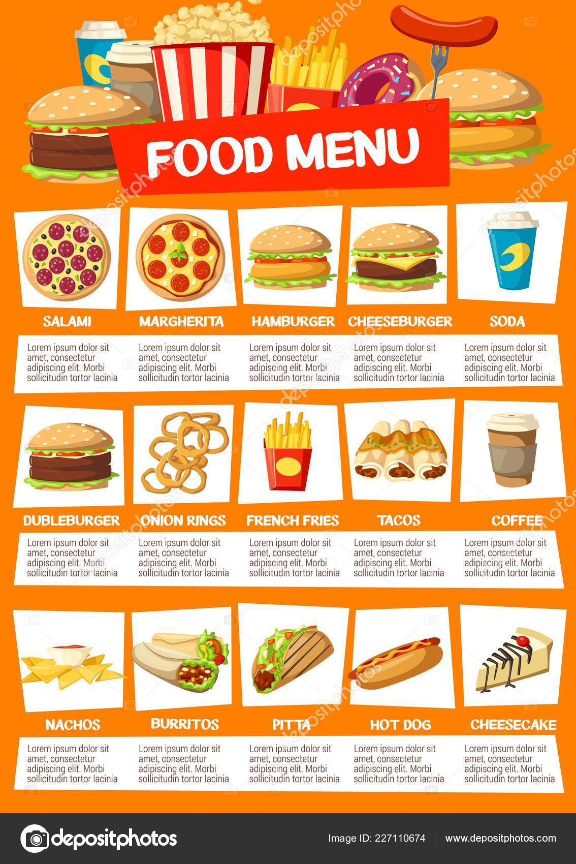 French Cafe Drinks Menu