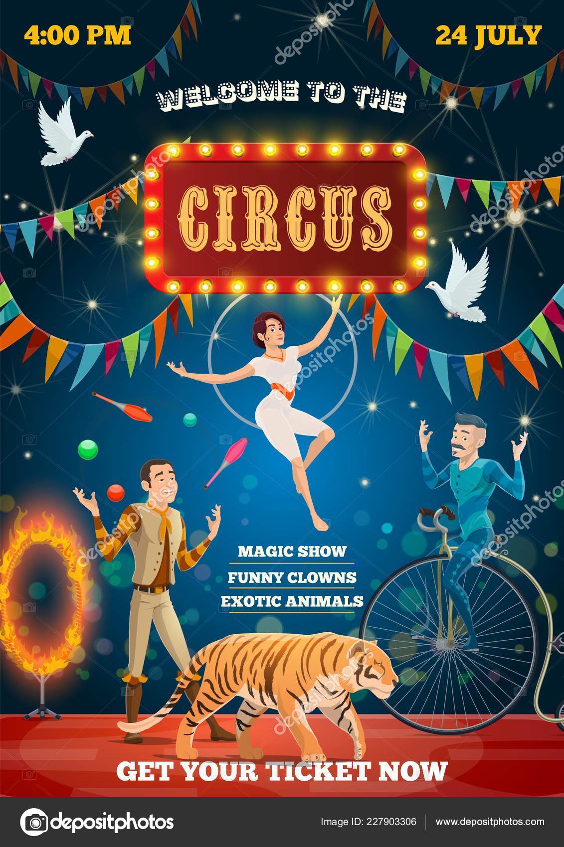 Circus Acrobats Poster