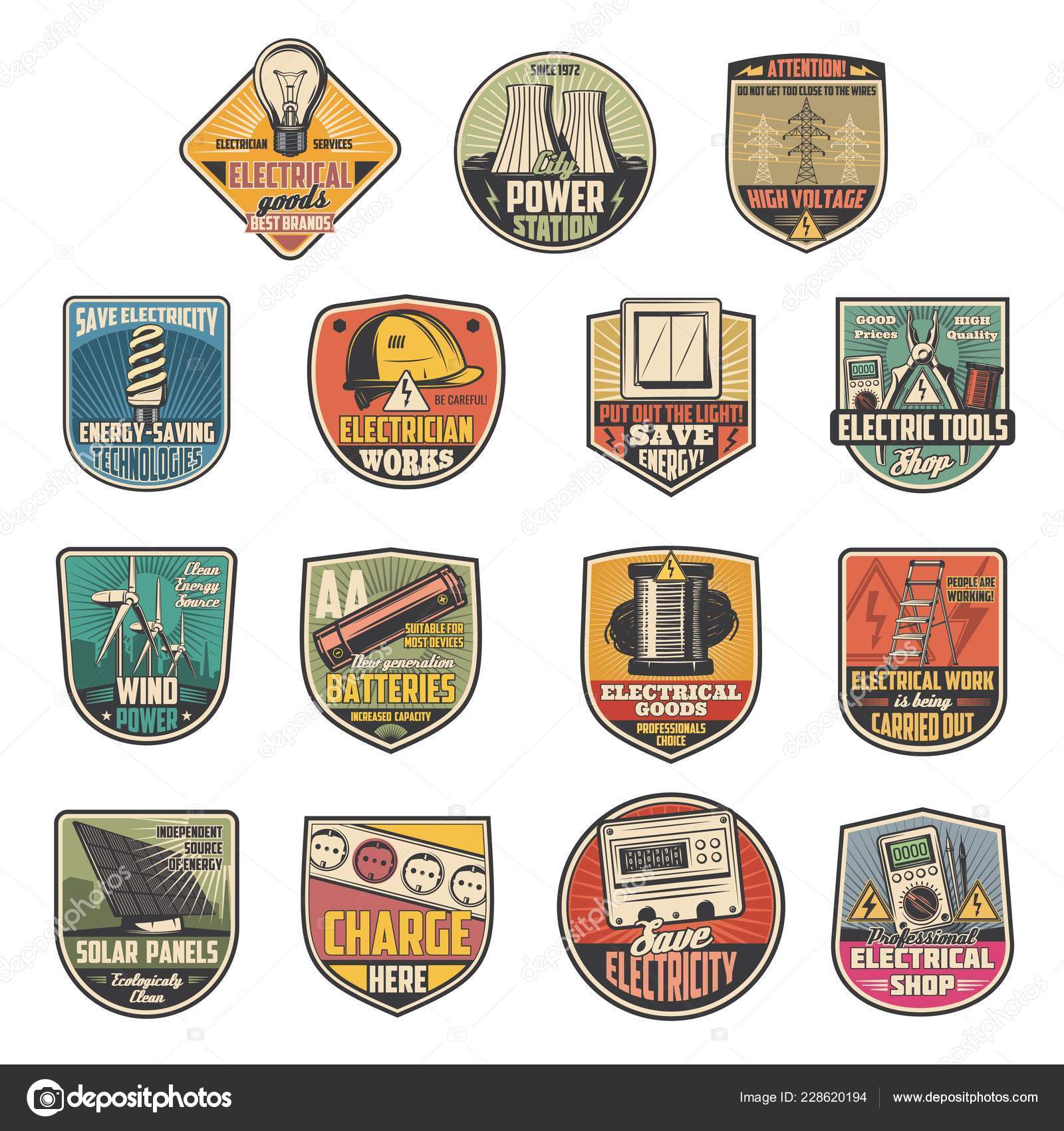 Retro Electric Company Logo