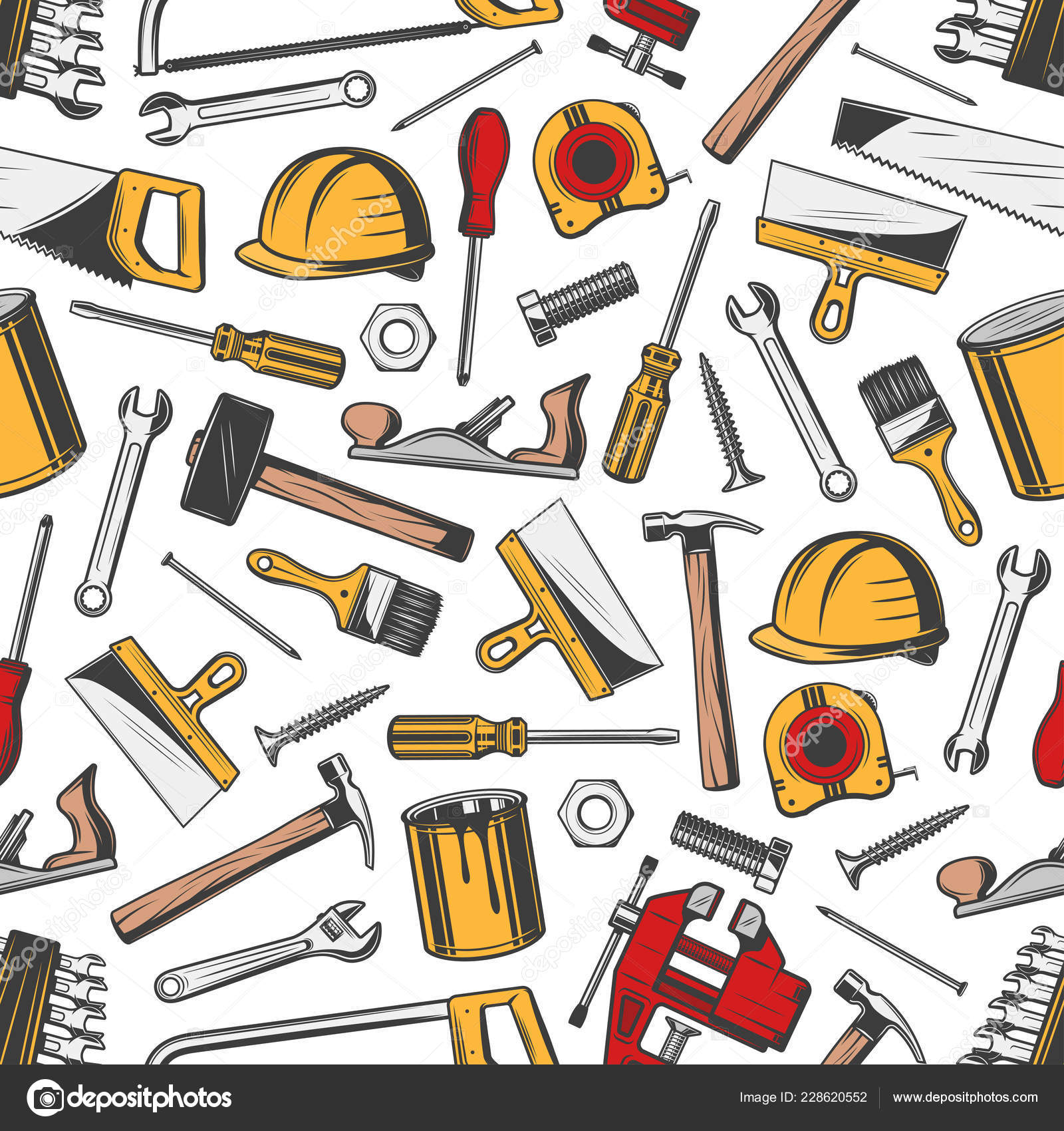 Repair and building construction tools pattern Stock Vector by ...