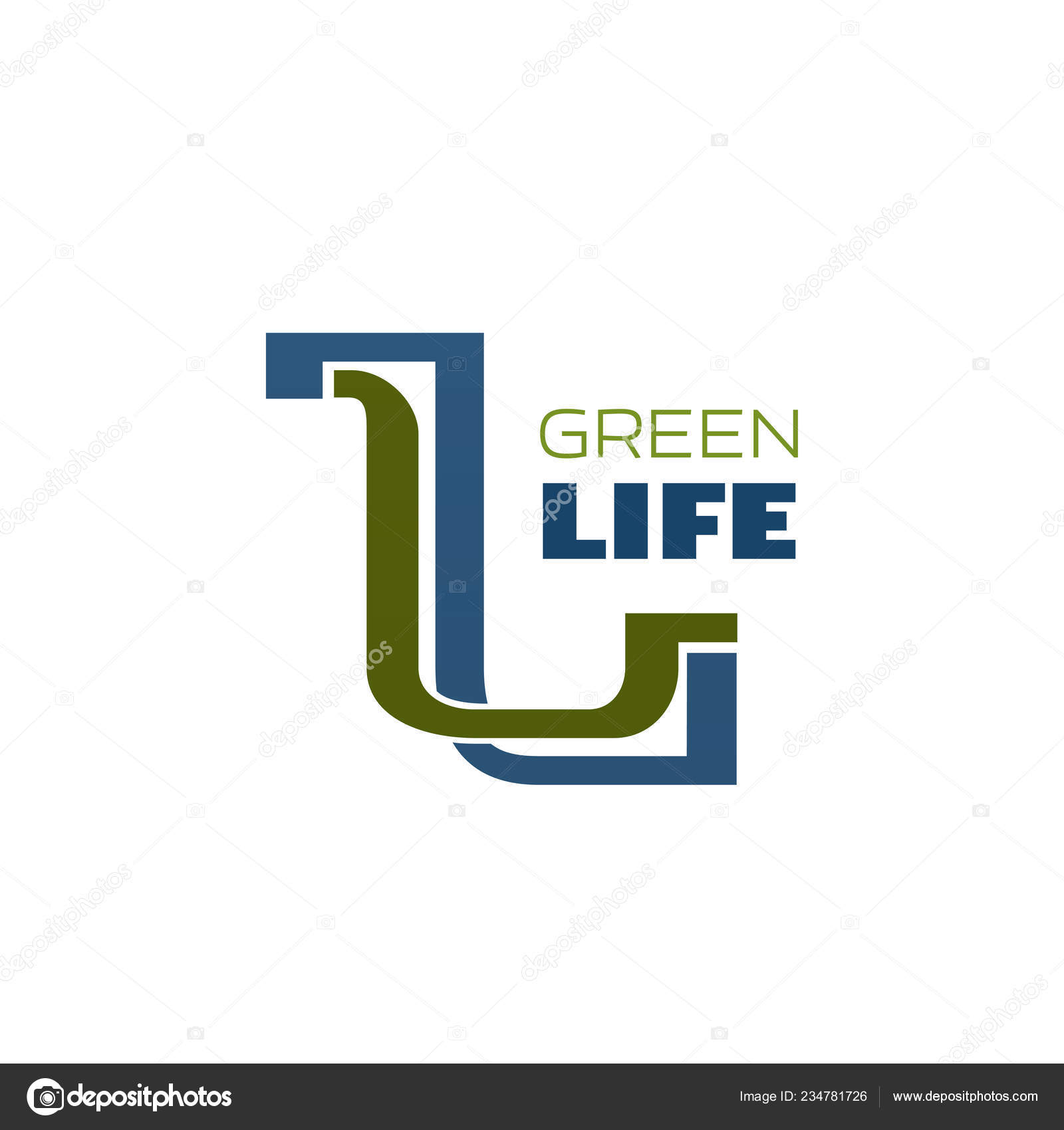Green life icon for nature ecology and environment Stock Vector Image ...
