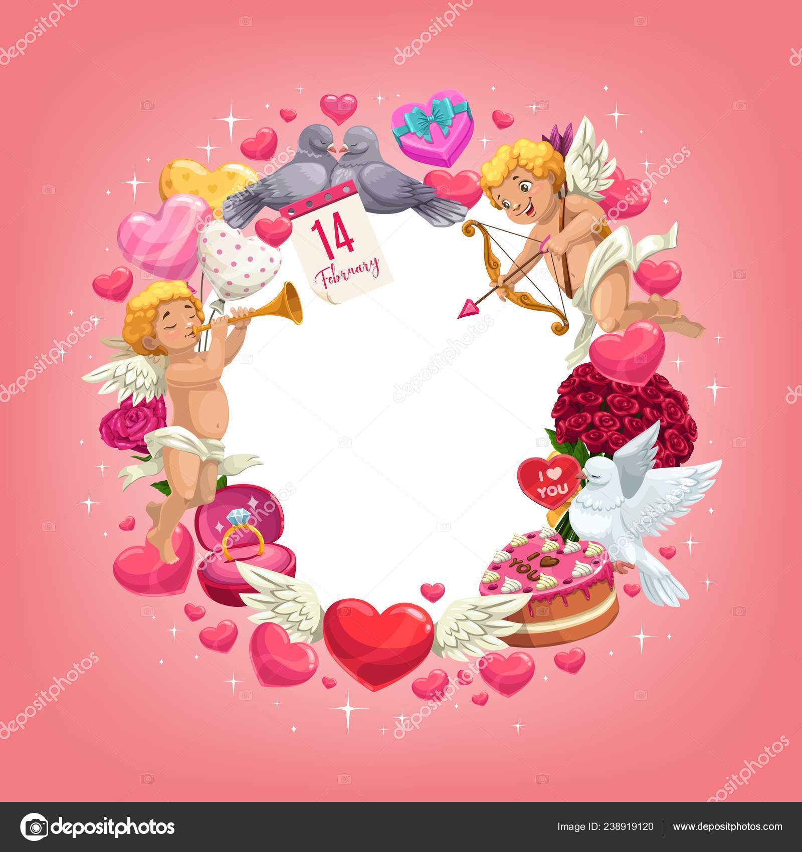 Valentine Cupid Borders