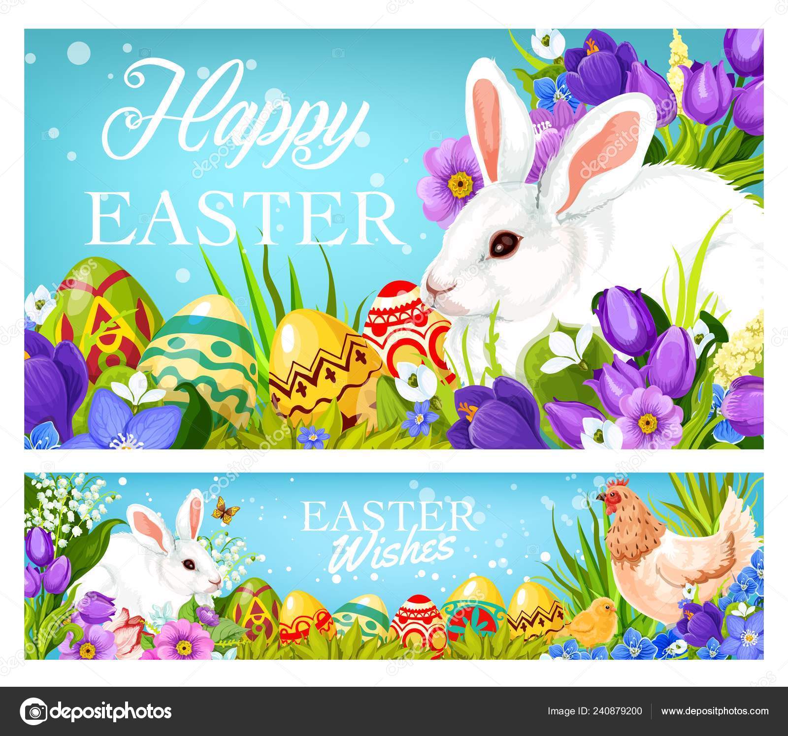 Happy Easter Banner Religious
