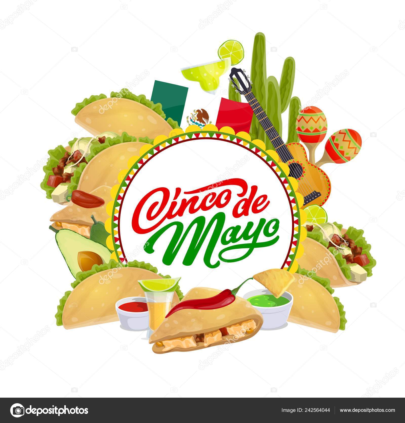 Cinco de Mayo fiesta party guitar and cactus Stock Vector by ...