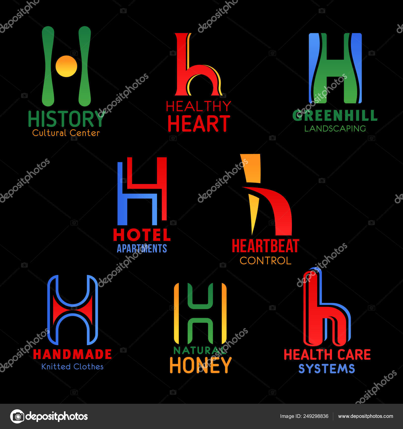 H letter font design modern business symbols Stock Vector Image by ...
