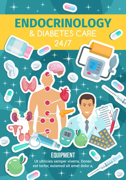 Endocrinology and endocrine system flat icon Stock Vector by ...