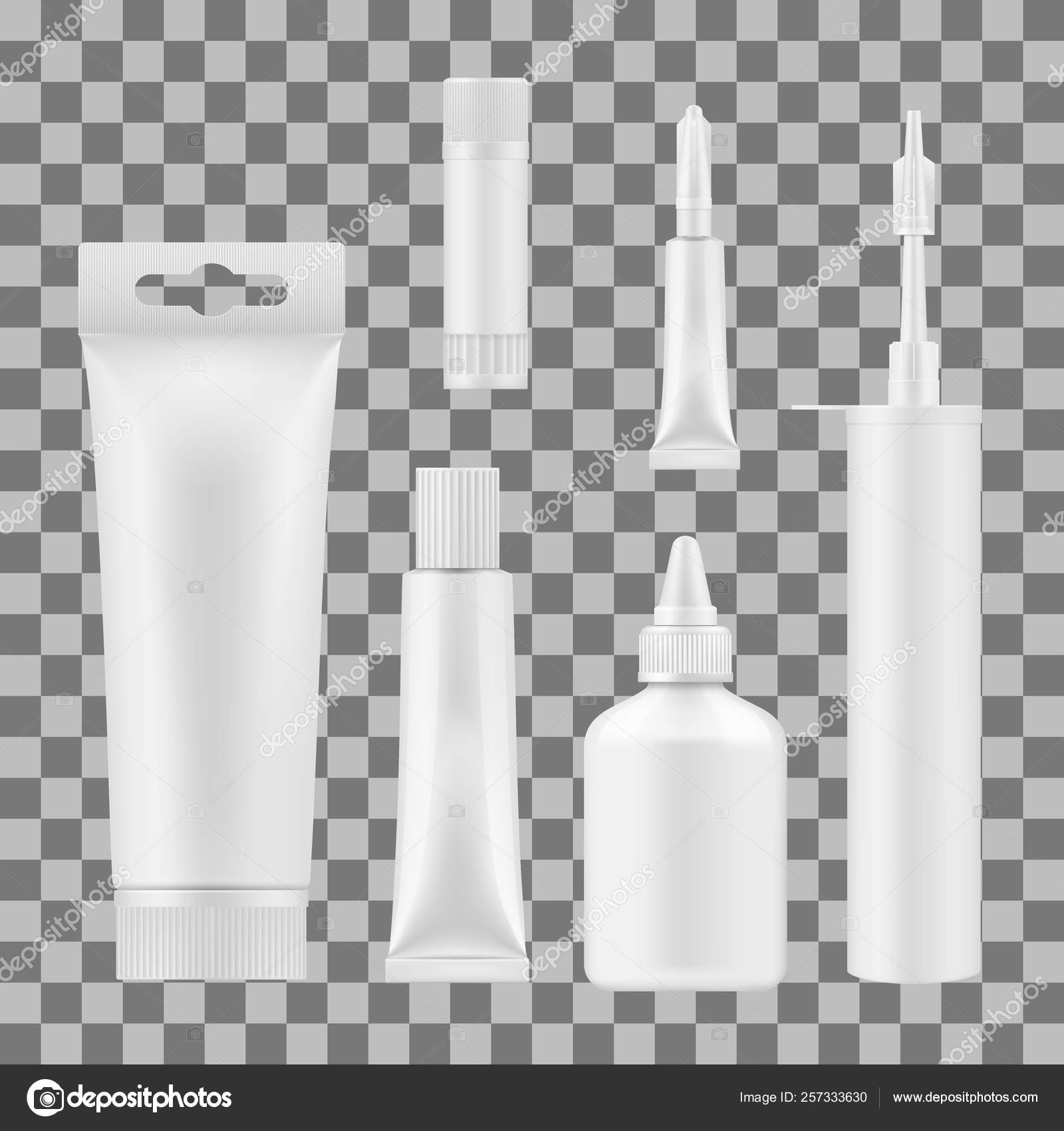 Glue package mockups with tube, bottle and stick Stock Vector Image by ...