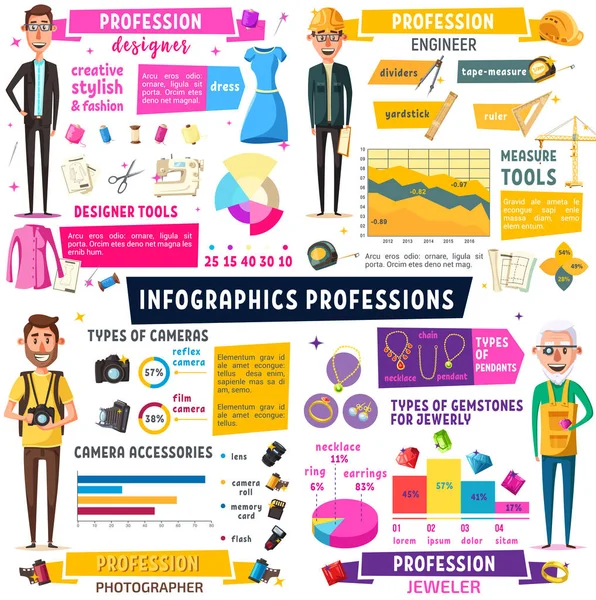 Professions infographic Vector Art Stock Images | Depositphotos
