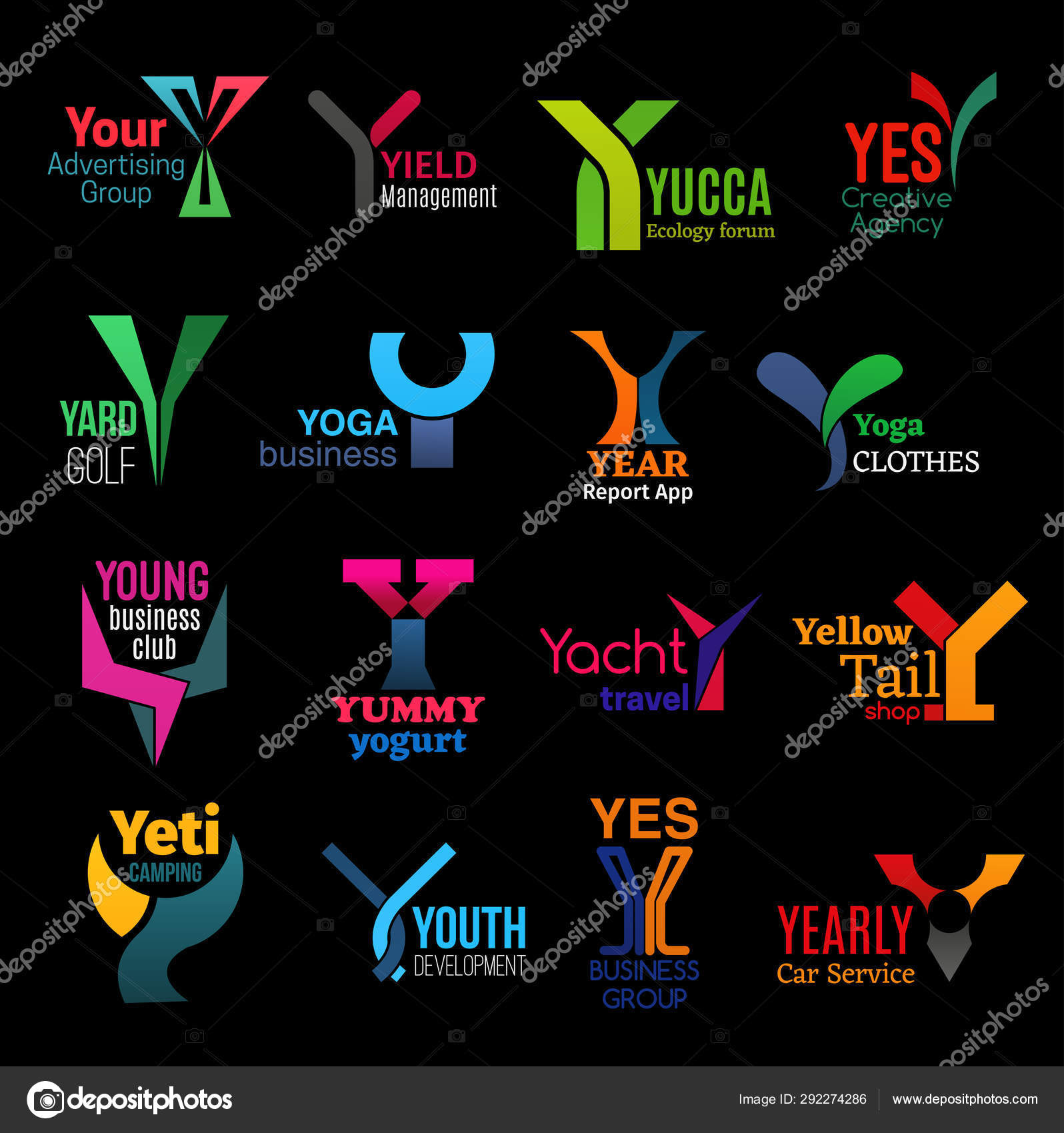 Corporate identity Y letter icons trend design Stock Vector Image by ...