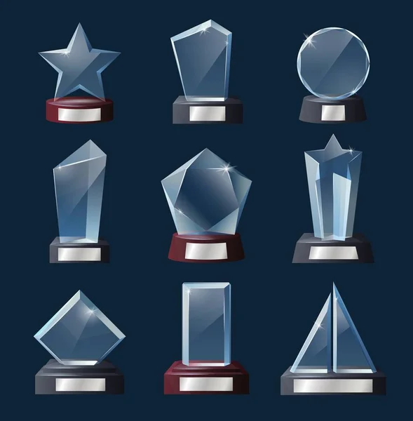 Crystal trophies Vector Art Stock Images | Depositphotos