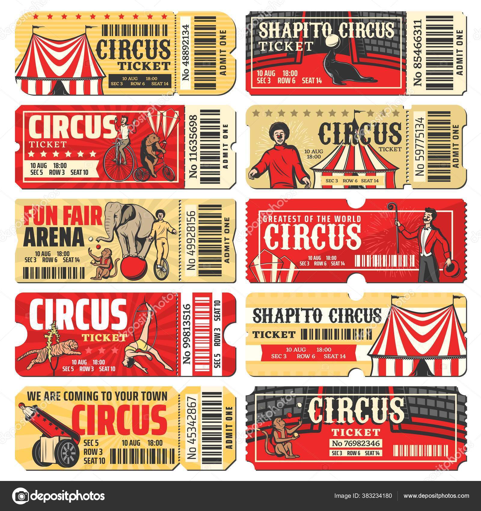 Vintage Circus Ticket