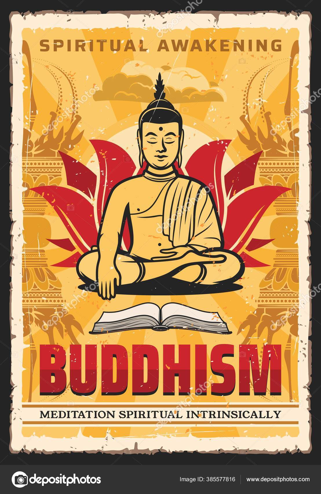 Buddhism Poster Buddha Meditation Dharma Enlighten Spiritual Awakening ...