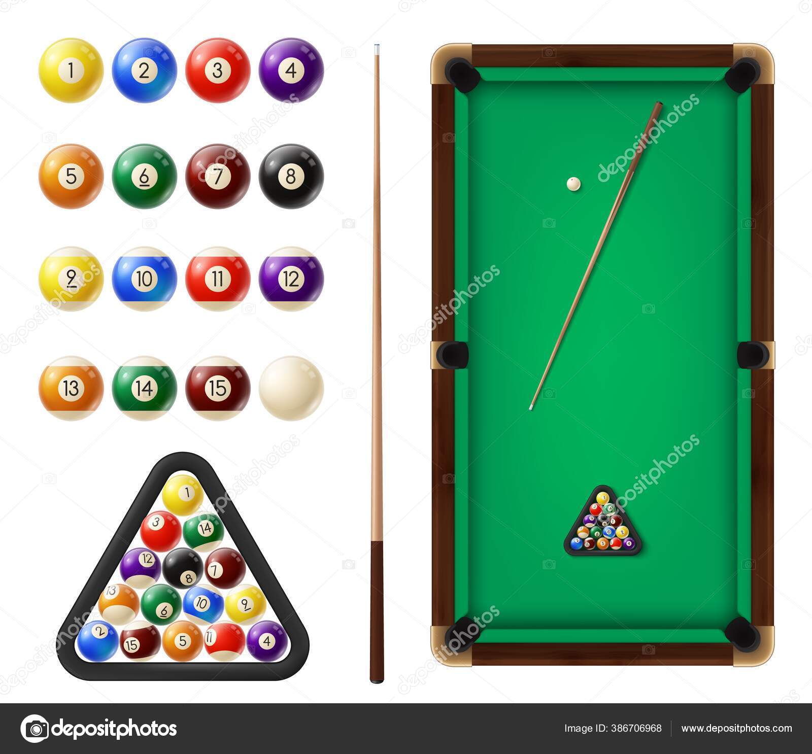 Billiards Table Top View