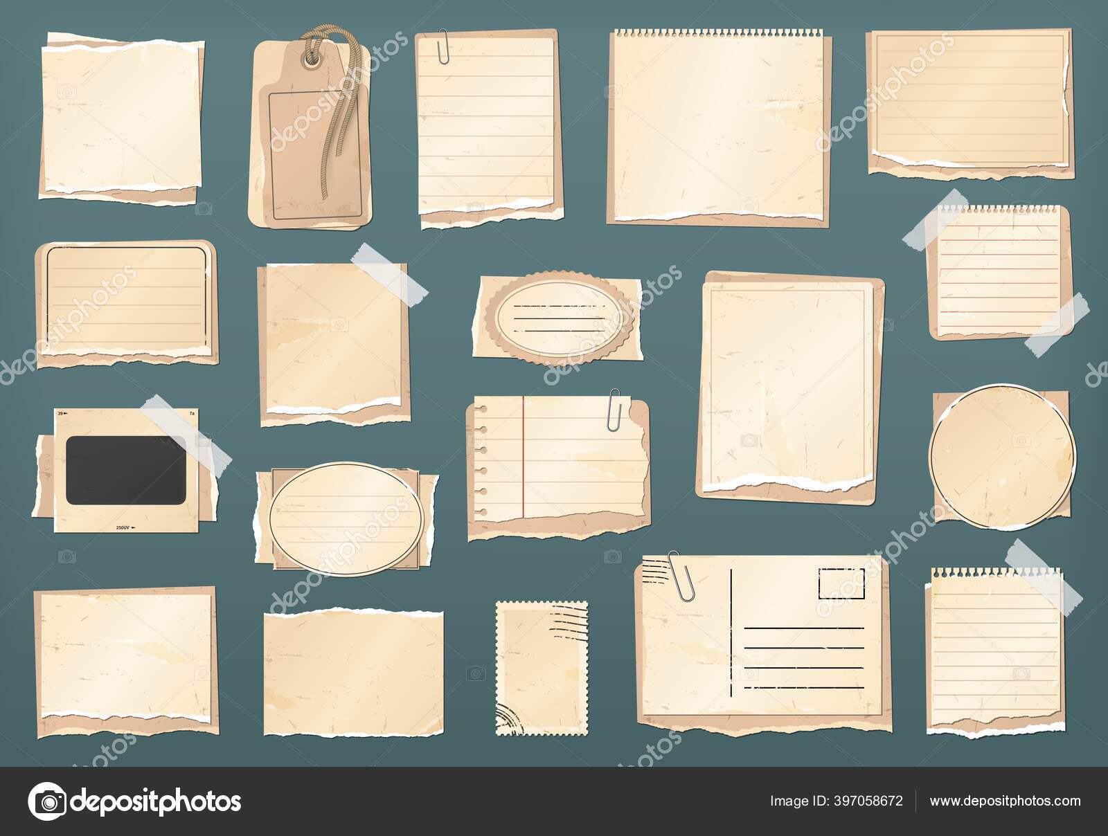 Nota De Papel Rasgado