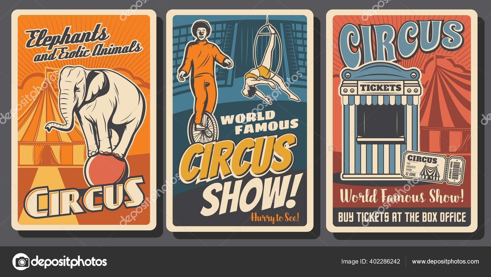 Vintage Circus Act Posters