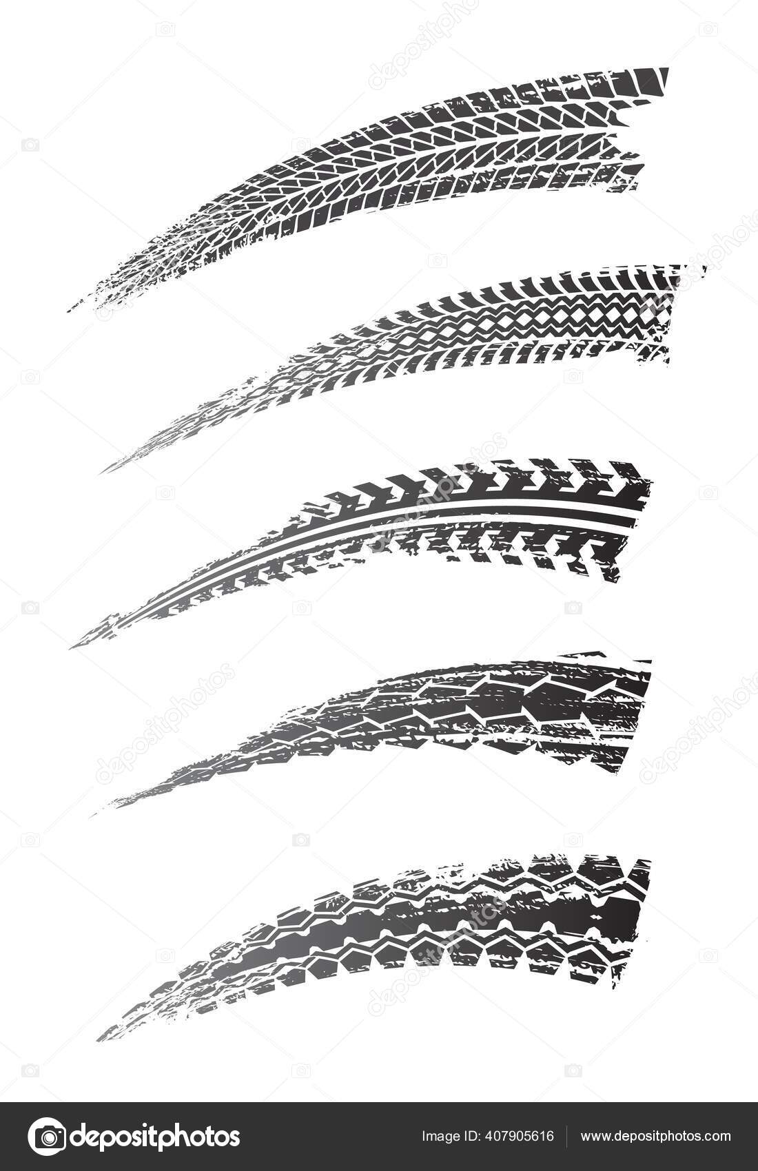 Motorcycle Tire Tracks Clip Art