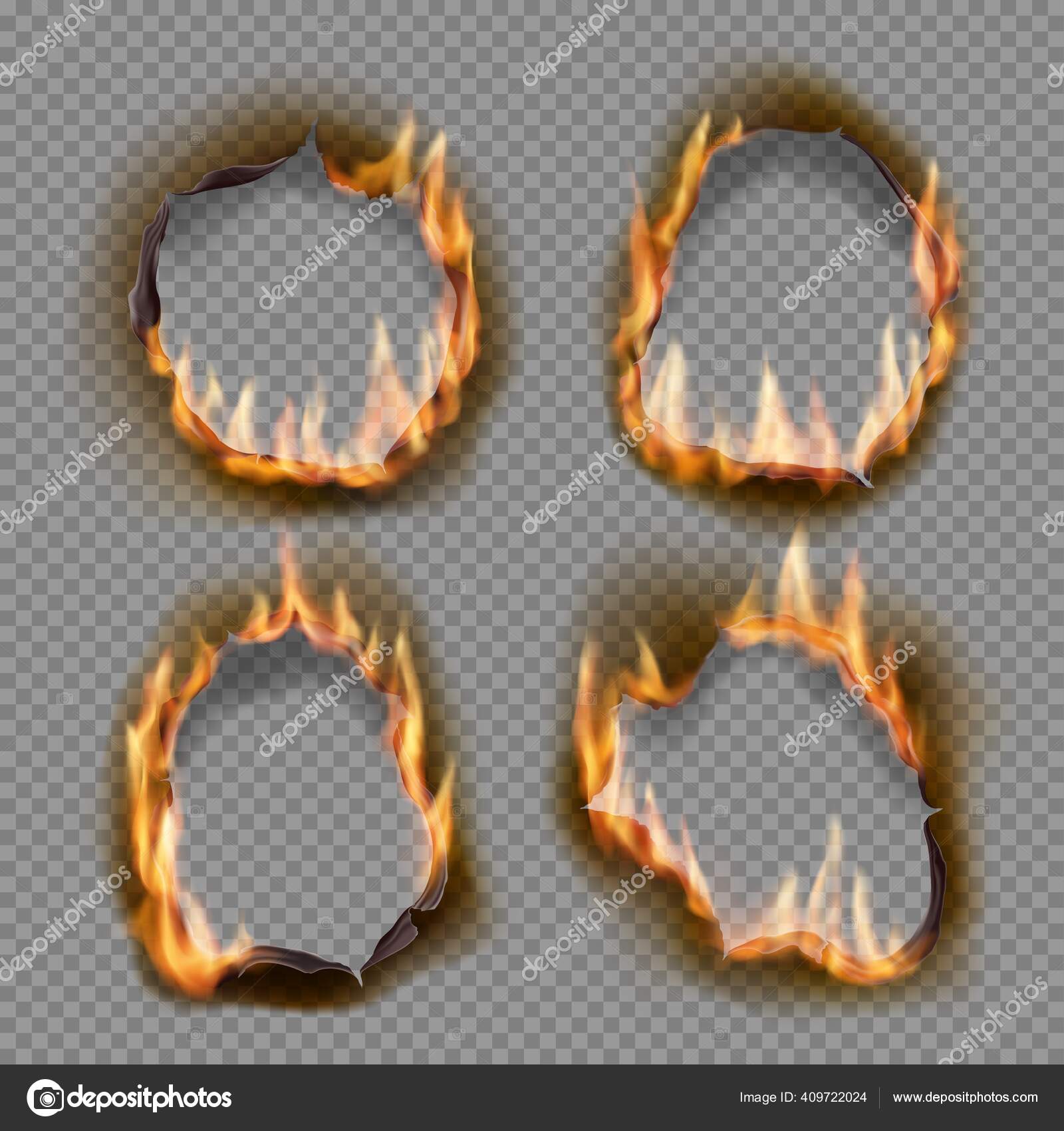 Burning Holes Vector Burn Paper Fire Realistic Charred Edges Isolated ... Burning Holes Vector Burn Paper Fire Realistic Charred Edges Isolated ...