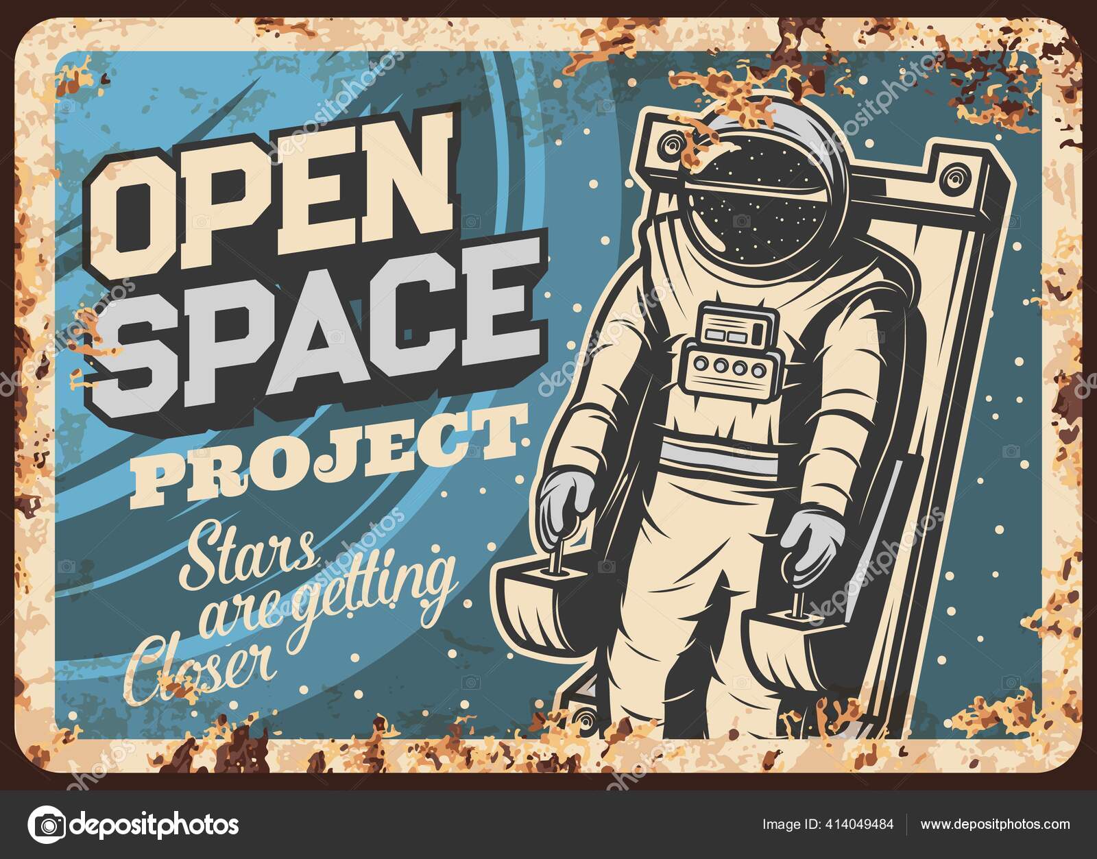 Vintage Astronaut Sign