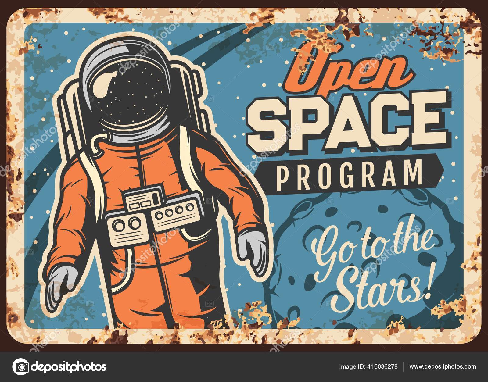 Vintage Astronaut Sign