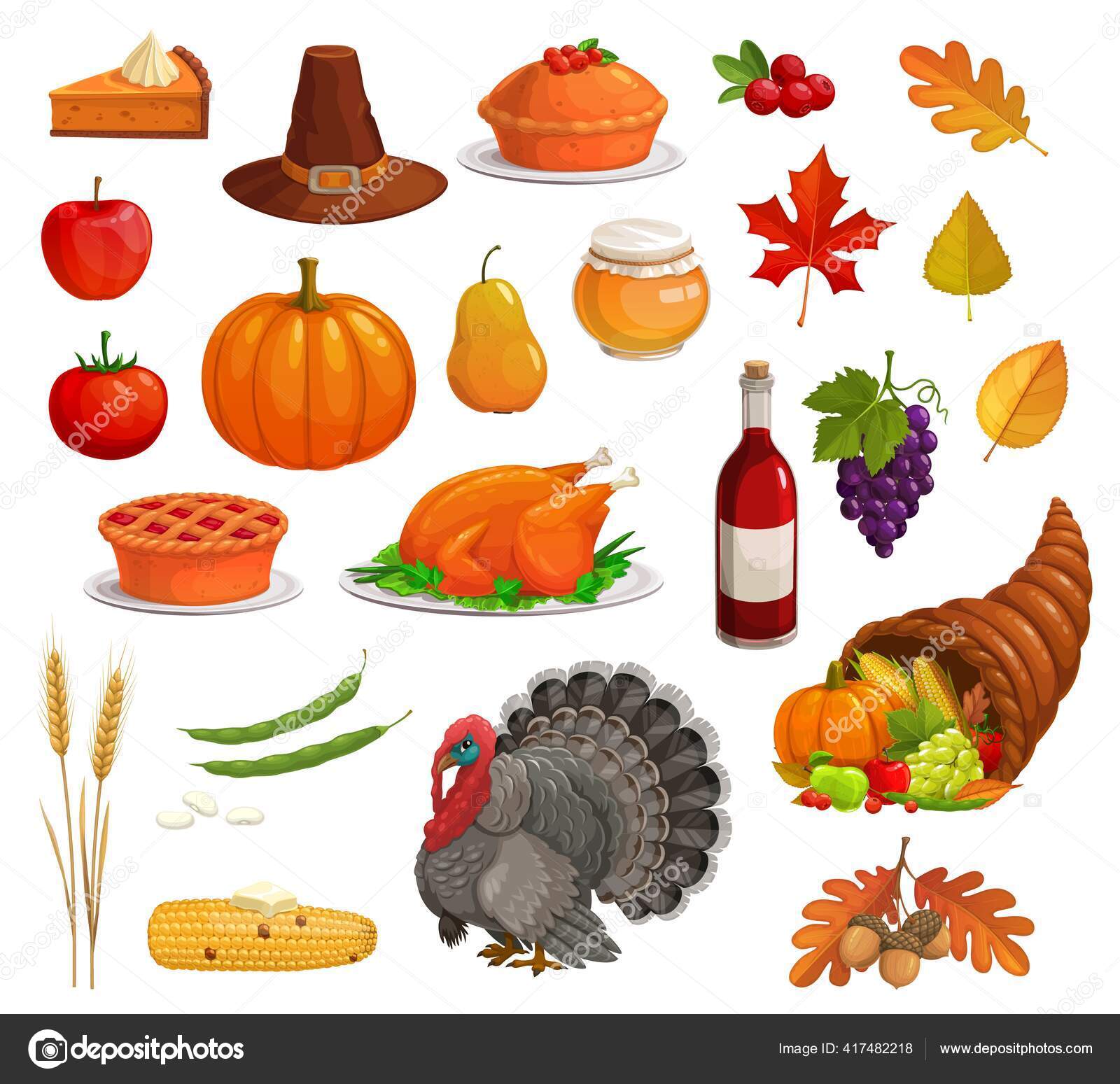 Cartoon Thanksgiving Things