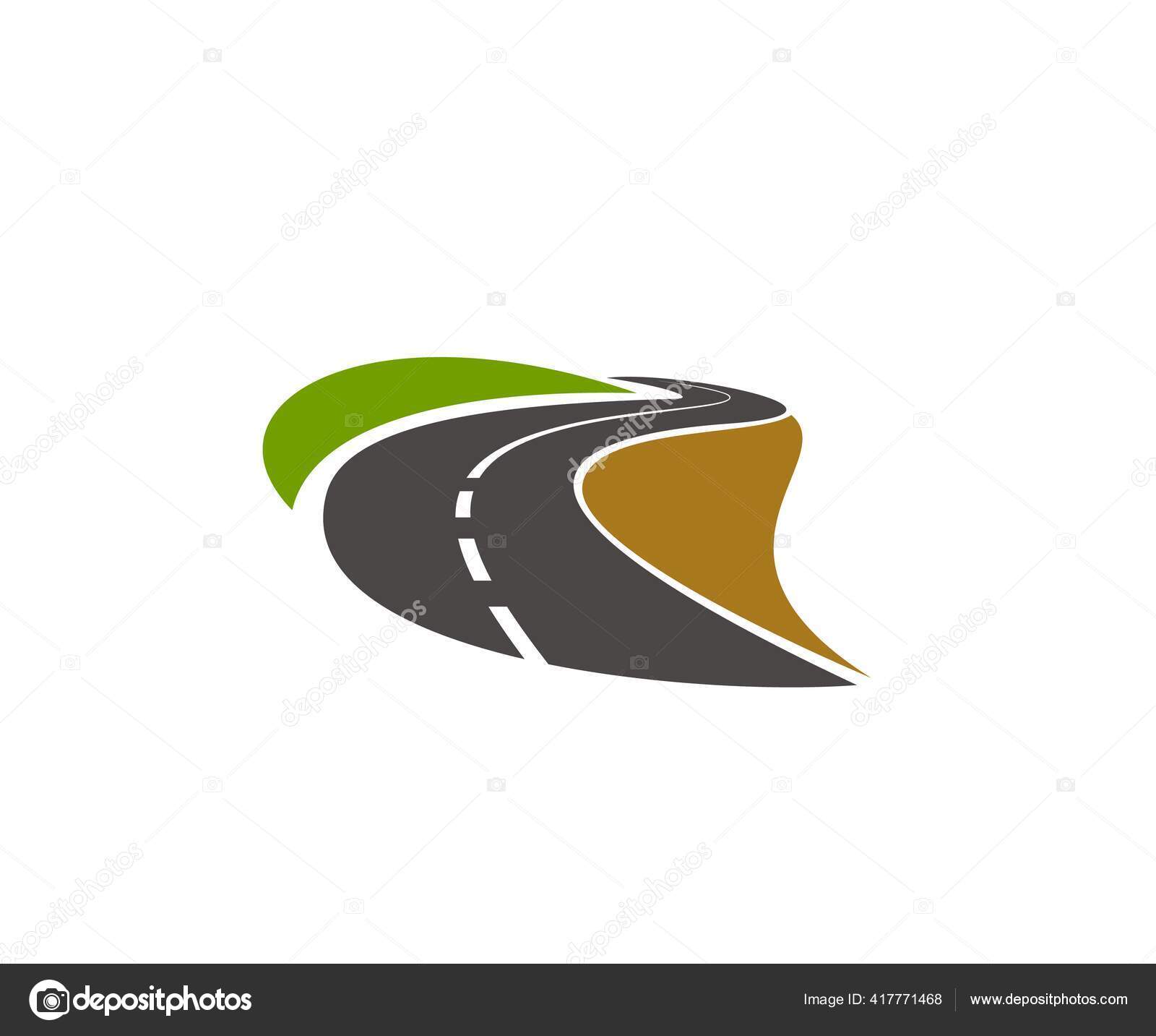 Carretera Camino Vector Carretera Icono Carretera Serpenteante ...