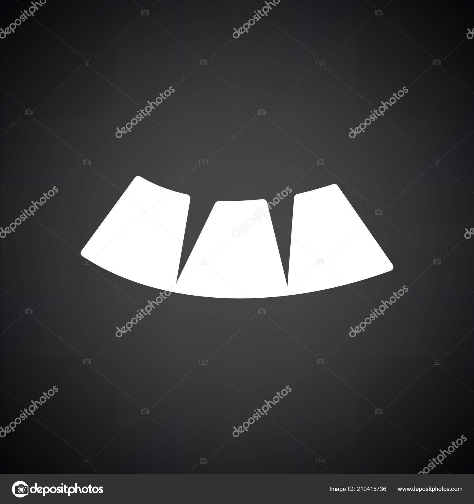Icon Melon Black Background White Vector Illustration Stock Vector by ...