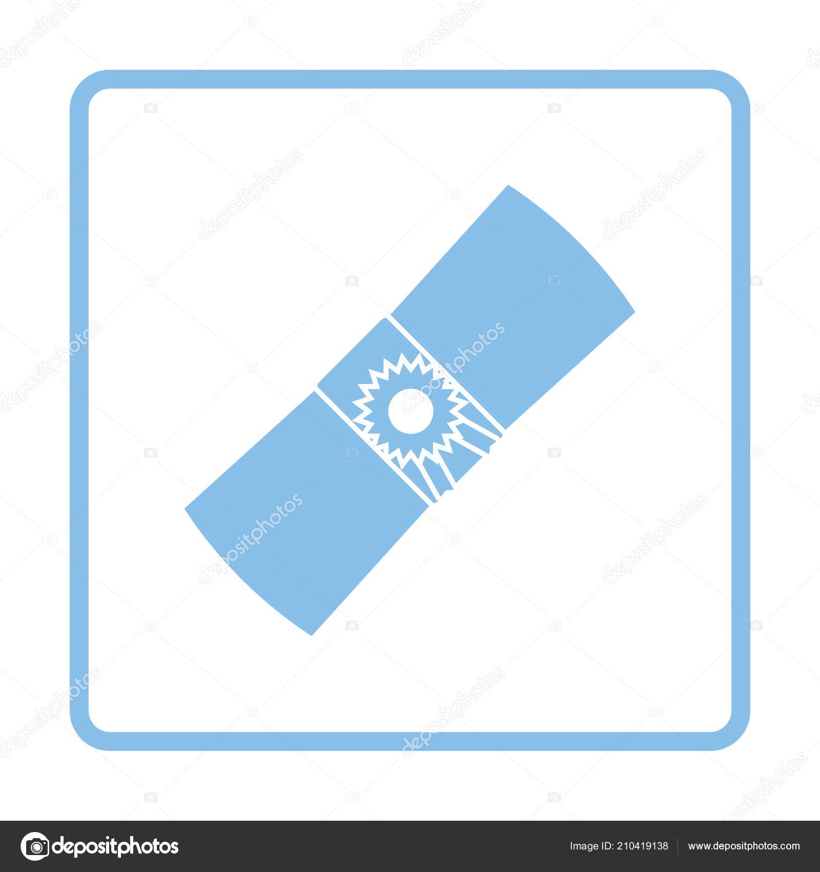 Diploma Icon Blue Frame Design Vector Illustration Stock Vector by ...