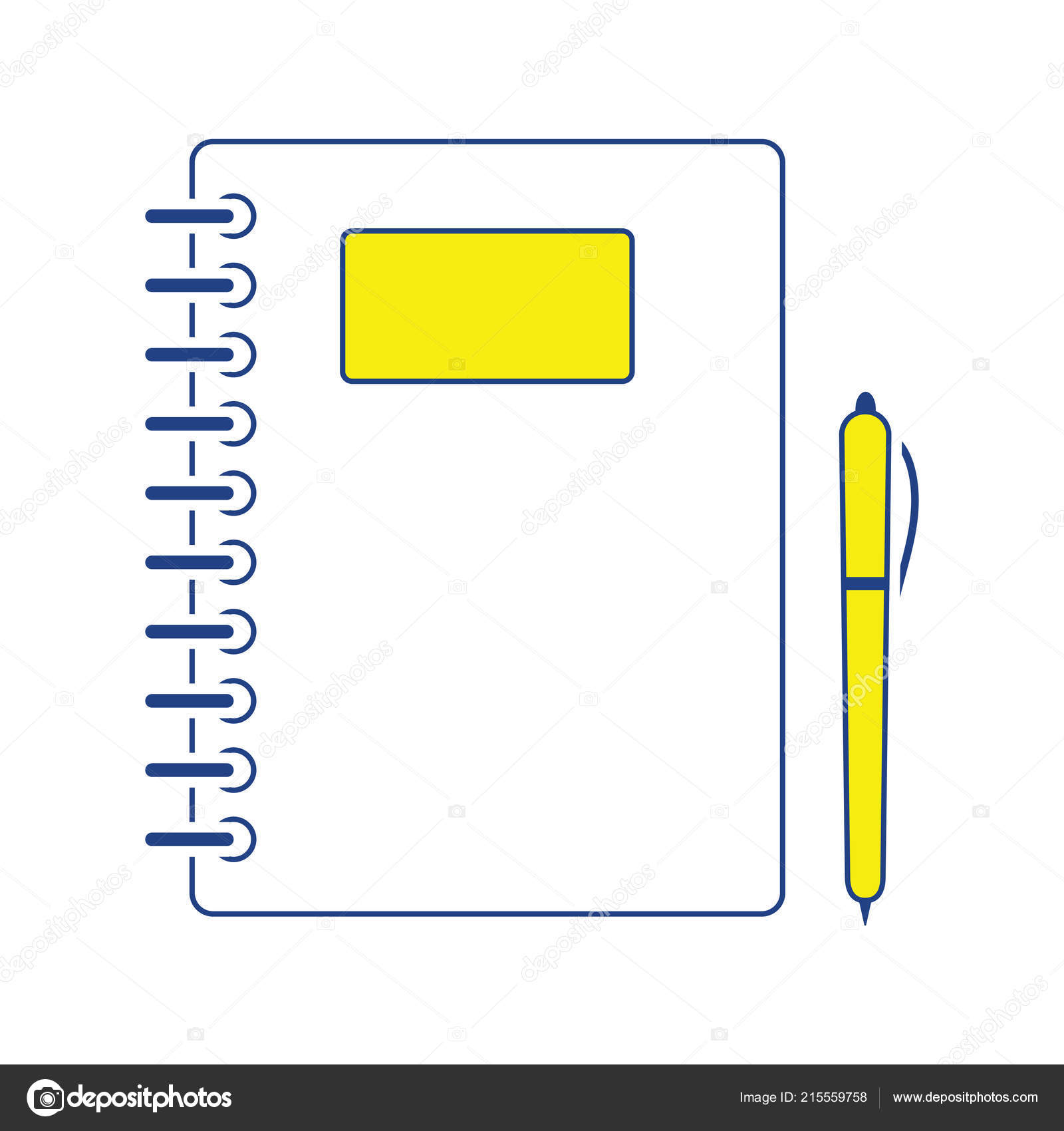 Icon Exercise Book Thin Line Design Vector Illustration Stock Vector ...