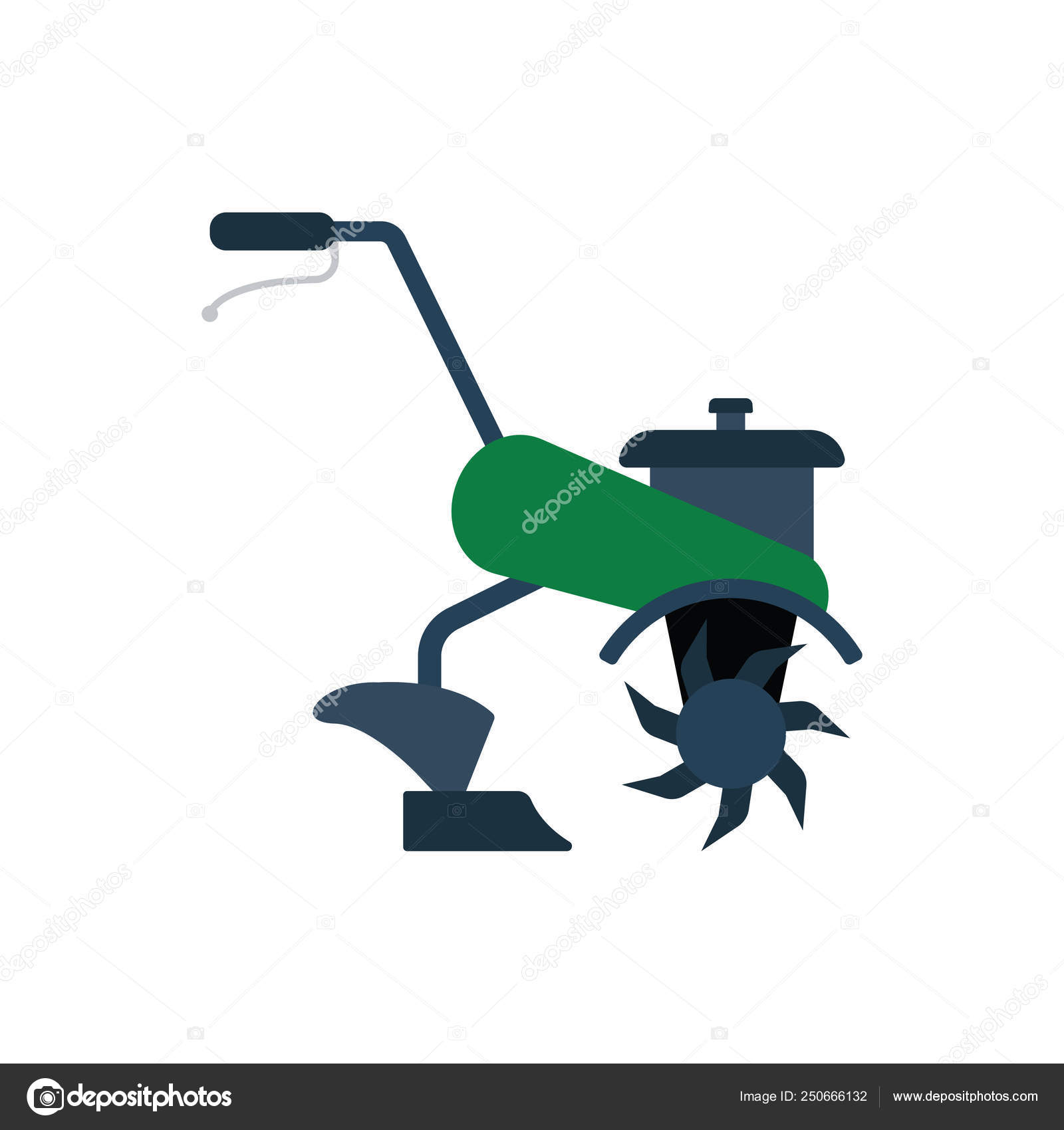 Garden tiller icon Stock Vector Image by ©angelp #250666132