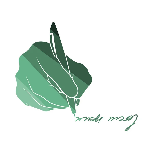 Signing Hand Icon Editable Stroke Simple Design Vector Illustration ...