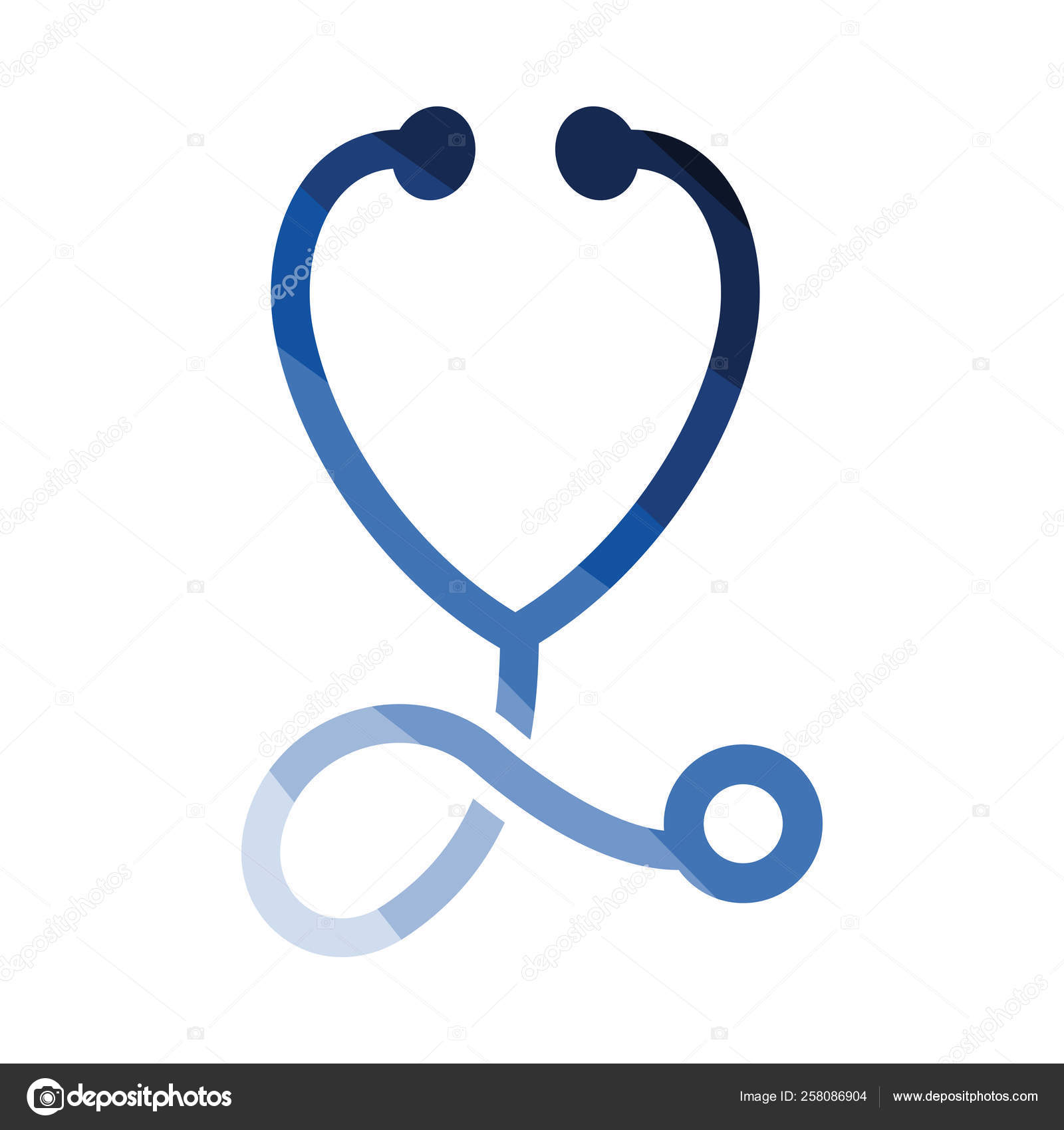 Icono del estetoscopio Vector de stock #258086904 de ©angelp