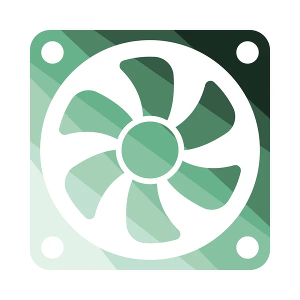 Cpu Fan Icon Flat Color Design Vector Illustration Stock Vector by ...