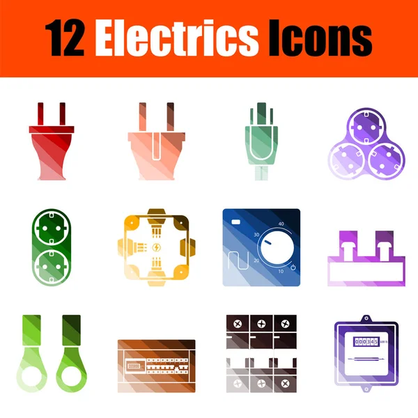 Set Electrics Icons Monochrome Color Design Vector Illustration Stock ...